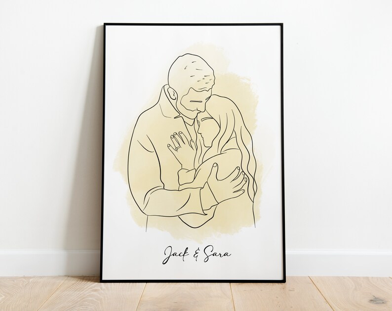 Personalized Line Art Custom Line Drawing Digital Art - Etsy