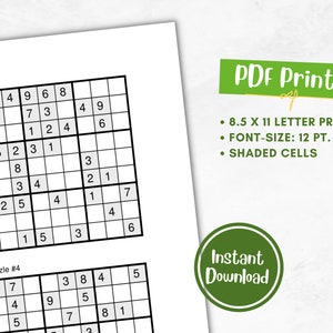 Sudoku Printable Puzzles: 500+ Easy Sudoku Puzzles With Solutions ...