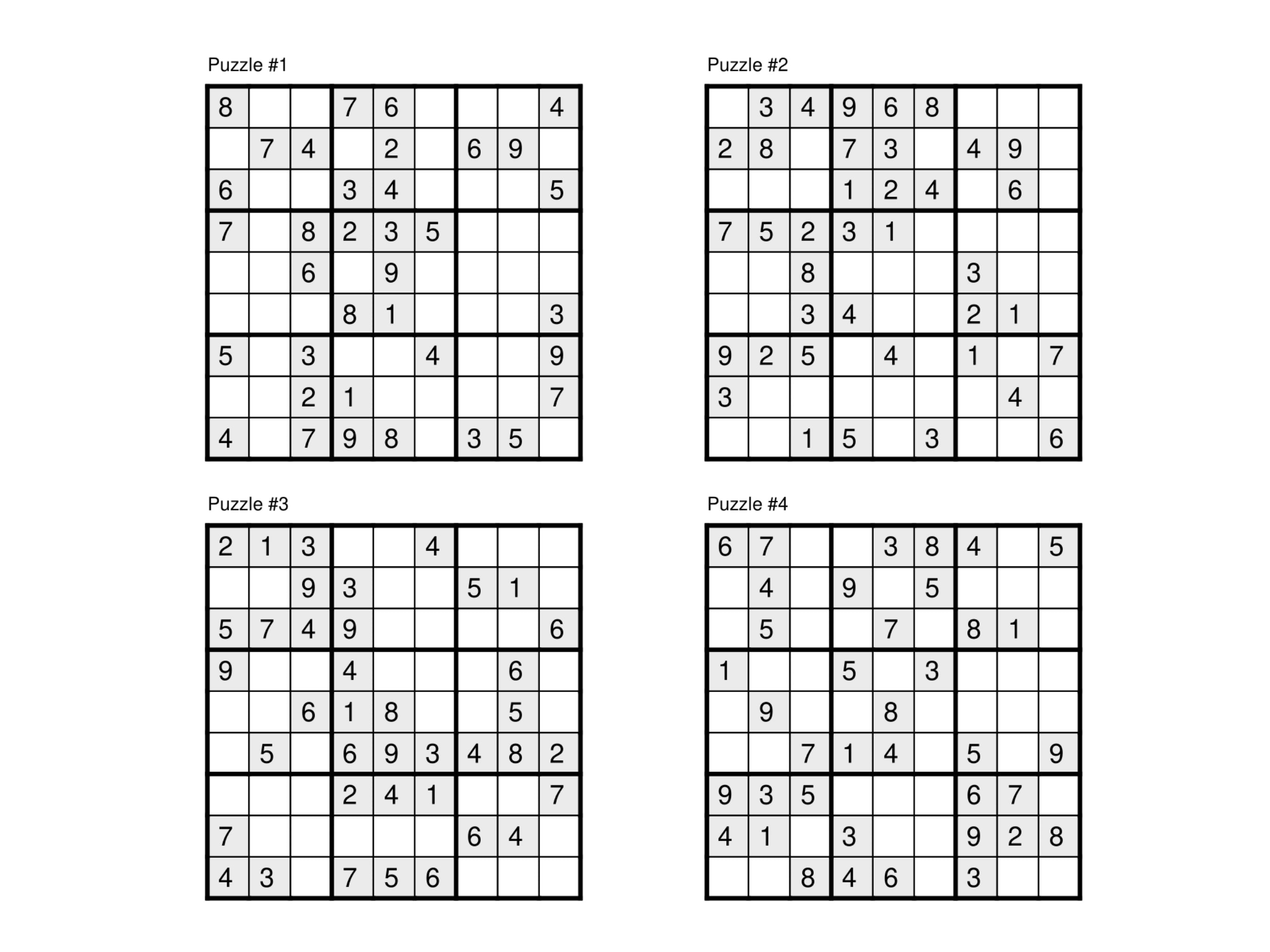 Sudoku Printable Puzzles: 500 Easy Sudoku Puzzles With Solutions ...