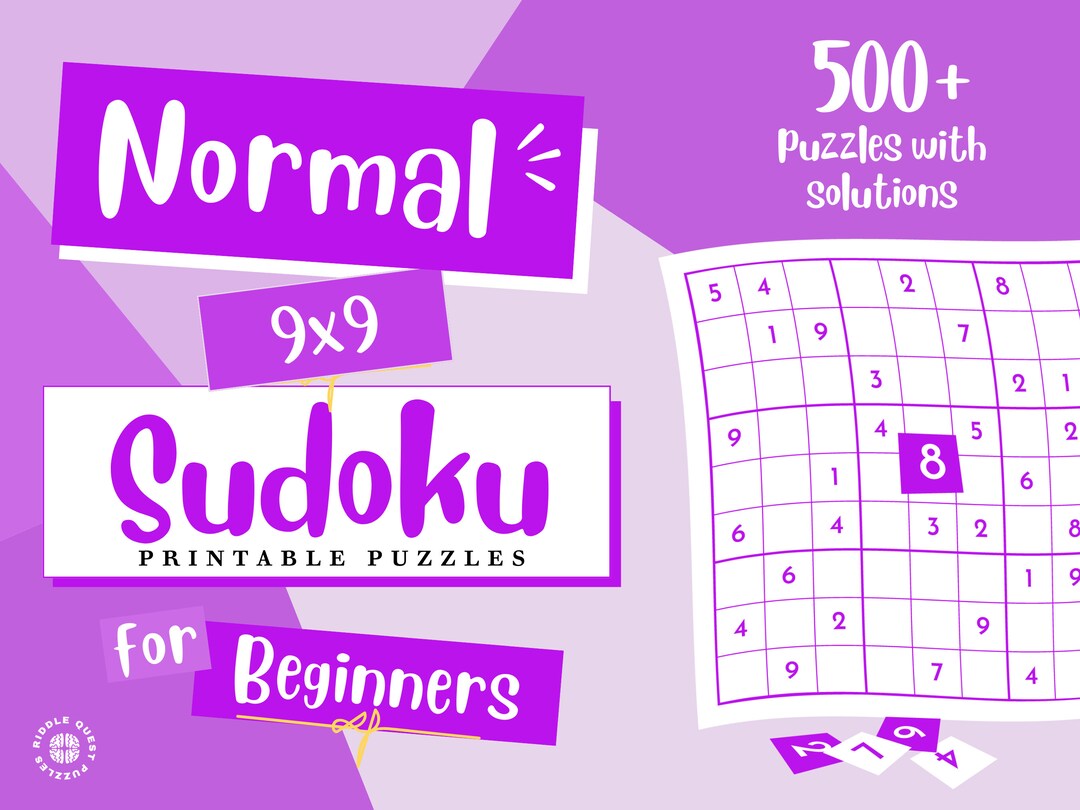 Sudoku Printable Puzzles 500 Sudoku Puzzles With Solutions Etsy Sudoku Printable Puzzles 500 Sudoku Puzzles With Solutions Etsy