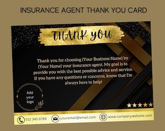 Insurance Agent Card - Etsy