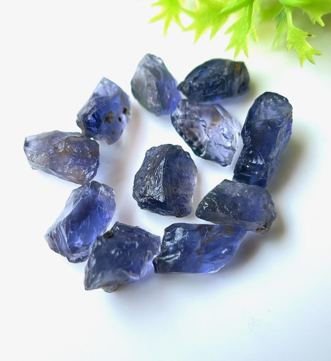 10 Pieces Raw Blue Iolite Crystal: Natural Loose Gemstone, February ...
