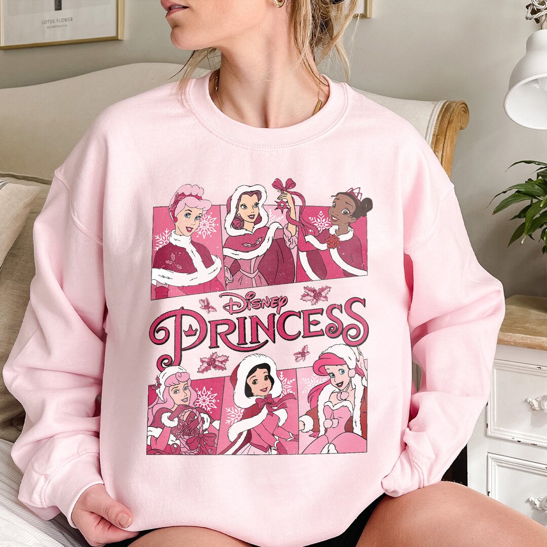 Disney Princess Pink Christmas Shirt, Disney Princess Shirt, Disneyland ...