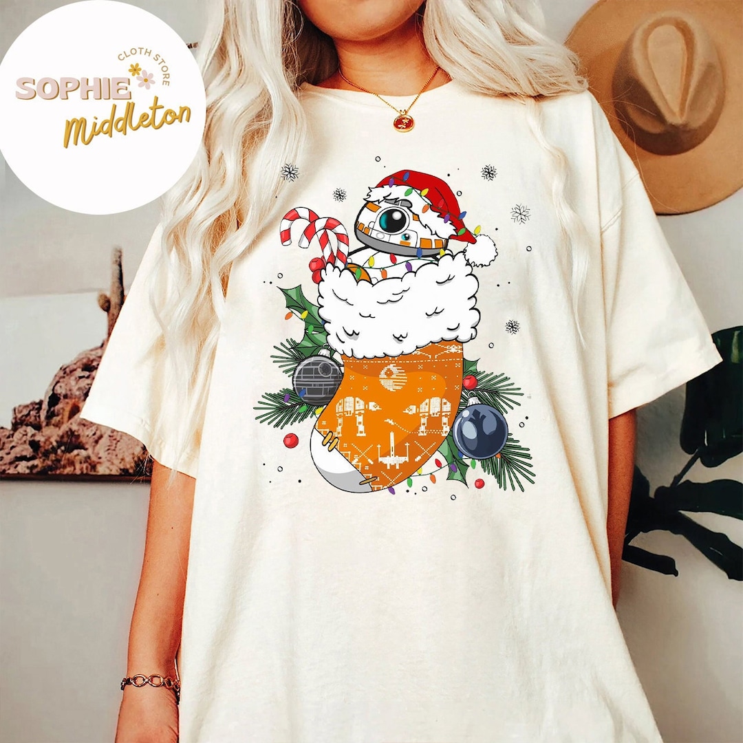 Star Wars Bb8 Christmas Sock Shirt, Cute Beebee-ate Christmas Sock ...