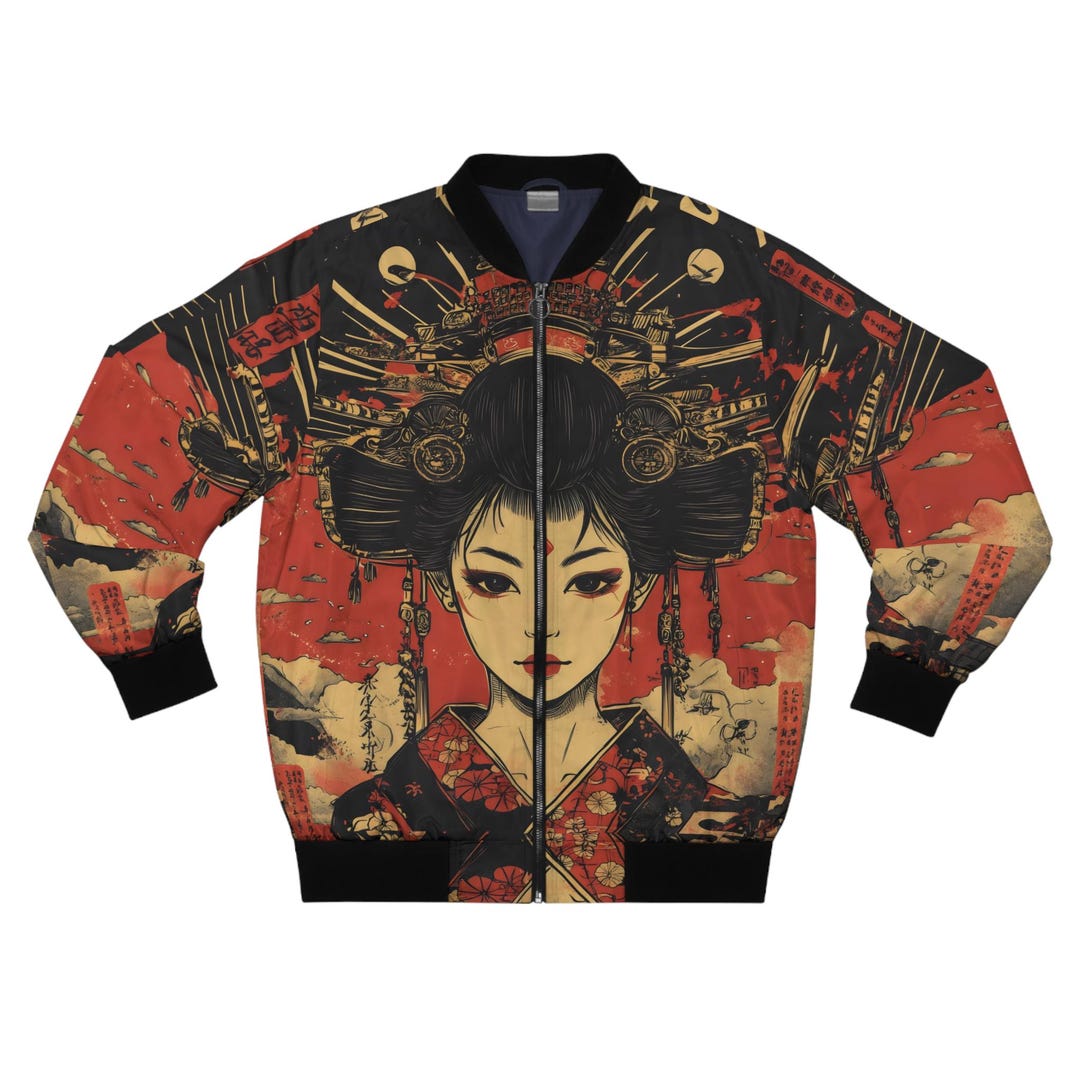 Vintage Japanese Bomber Men's Jacket ,men's AOP Bomber Jacket,japanese ...