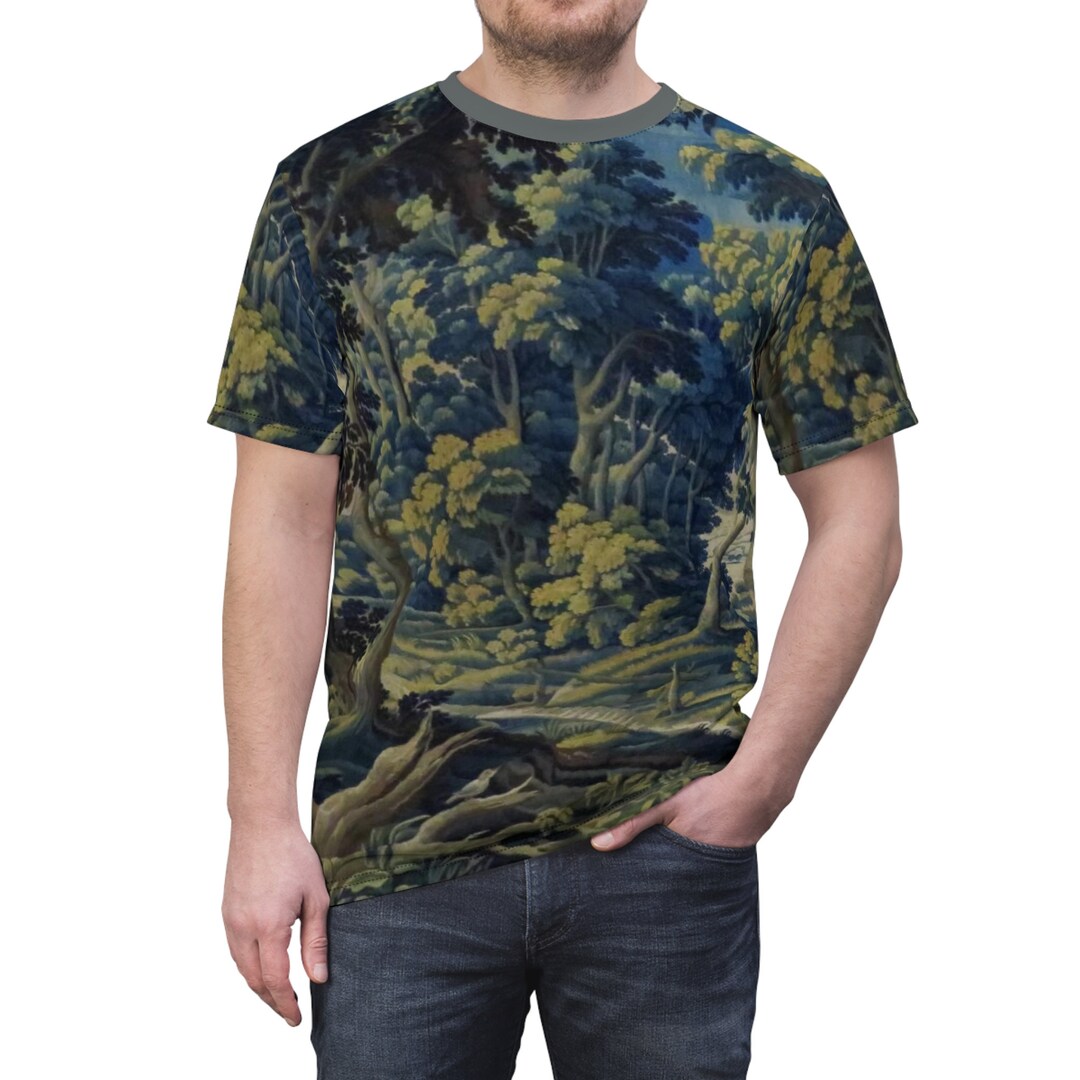 Medieval Verdure Print Unisex Cut and Sew T-shirt ,aesthetic Medieval ...