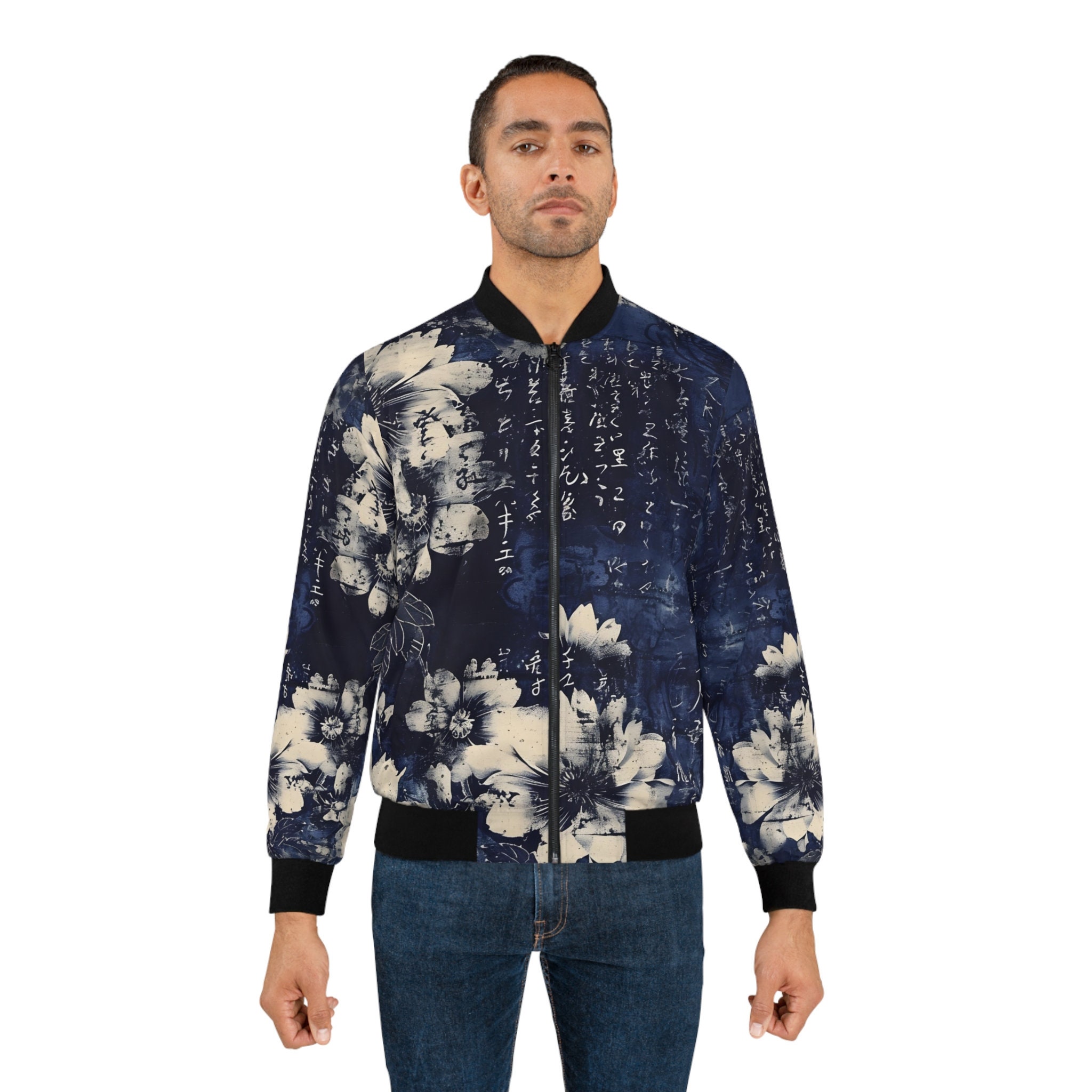 Vintage Japanese Streetwear Bomber Jacket ,men's AOP Bomber Jacket ...