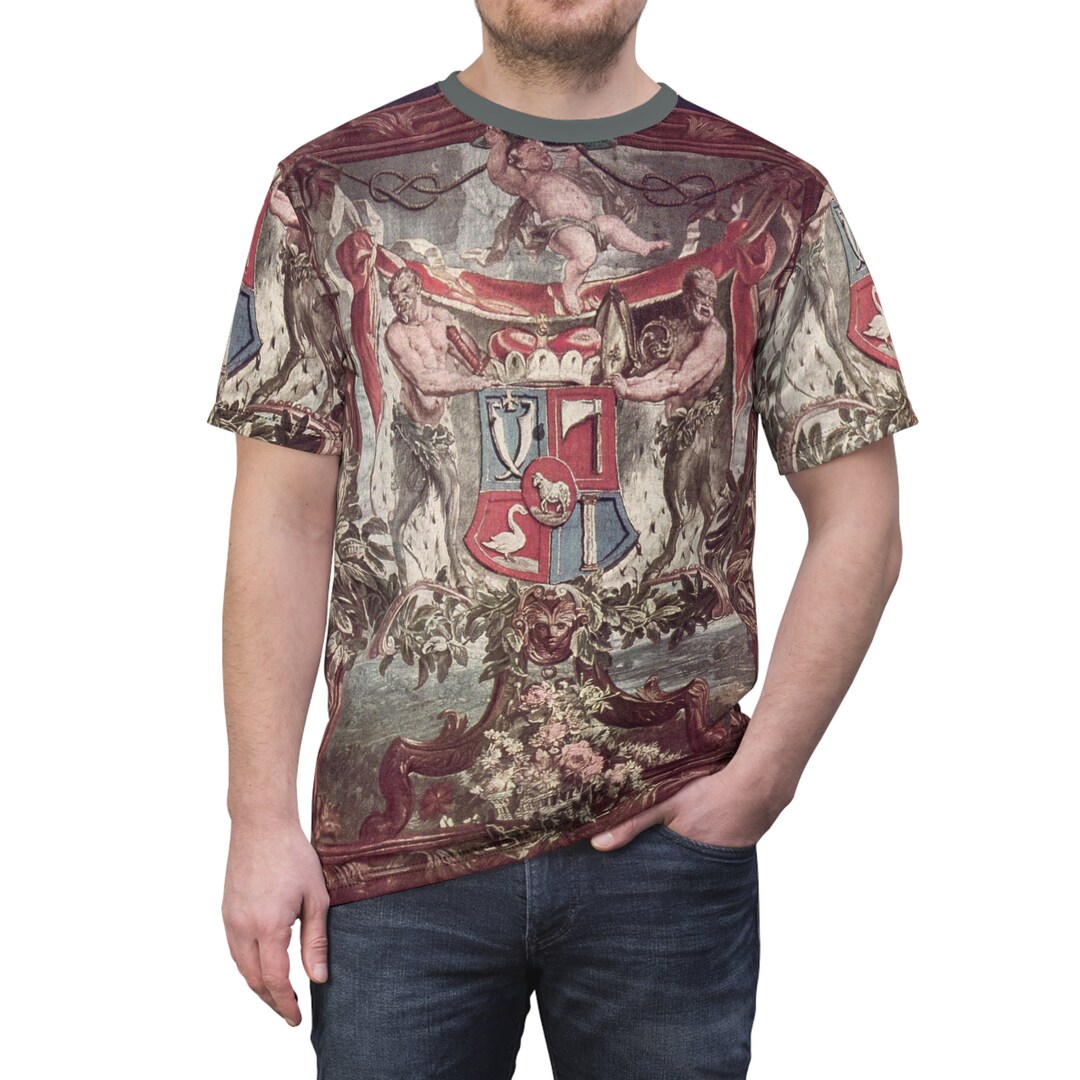 Medieval Coat of Arms Unisex Cut and Sew T-shirt ,aesthetic Medieval ...