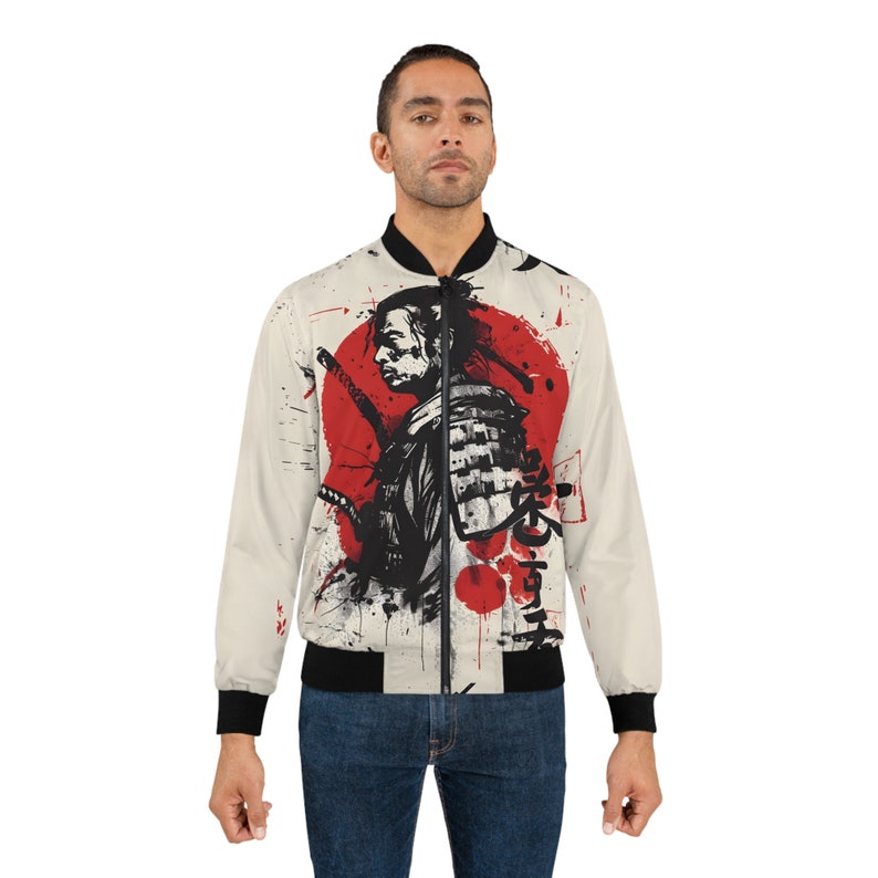 Vintage Japanese Samurai Men's Bomber Jacket aop,japanese Streetwear ...