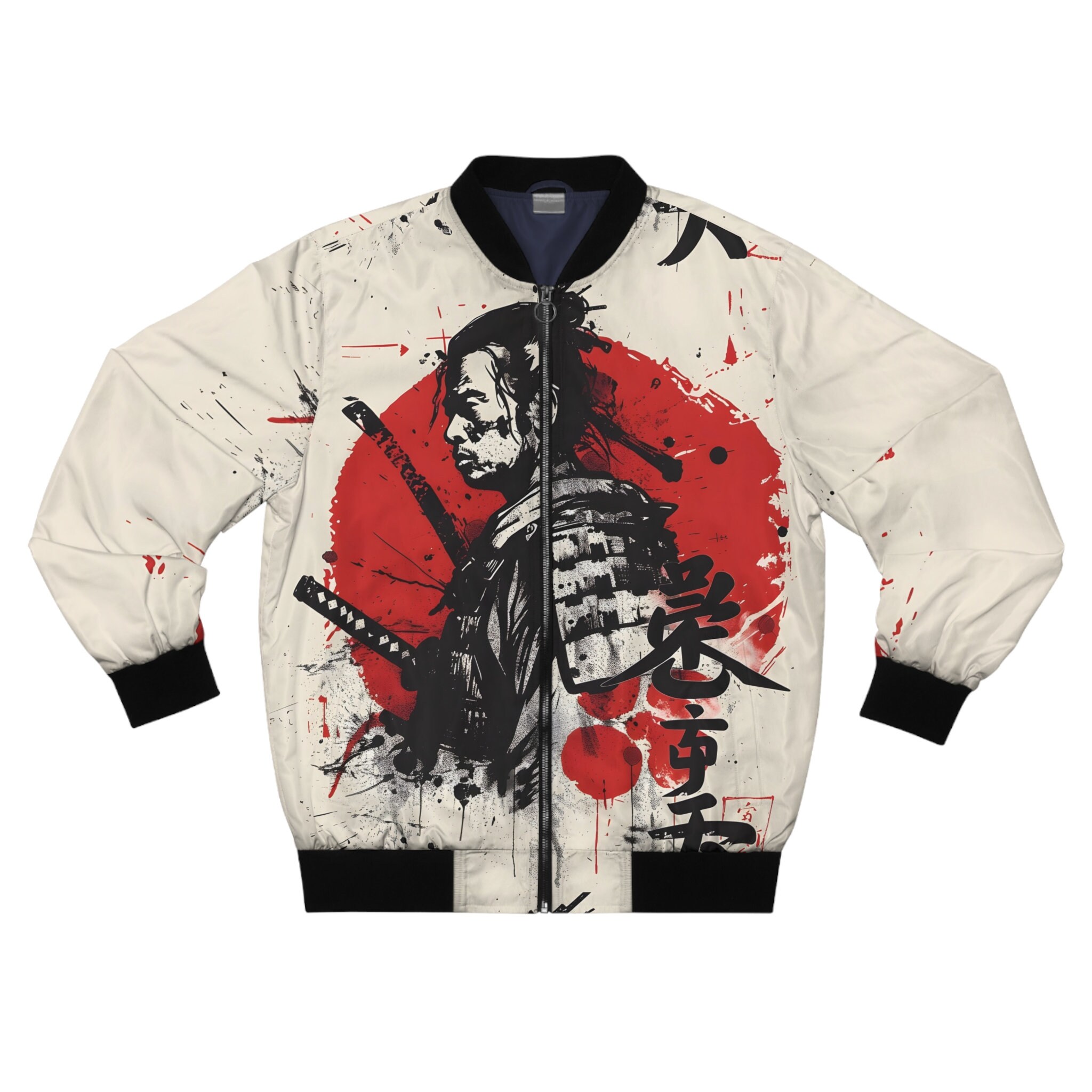 Vintage Japanese Samurai Men's Bomber Jacket aop,japanese Streetwear ...