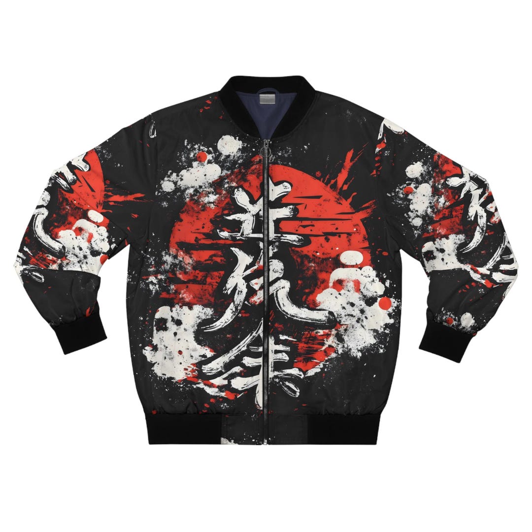 Japanese Streetwear Bomber Men's Jacket ,men's AOP Bomber Jacket ...