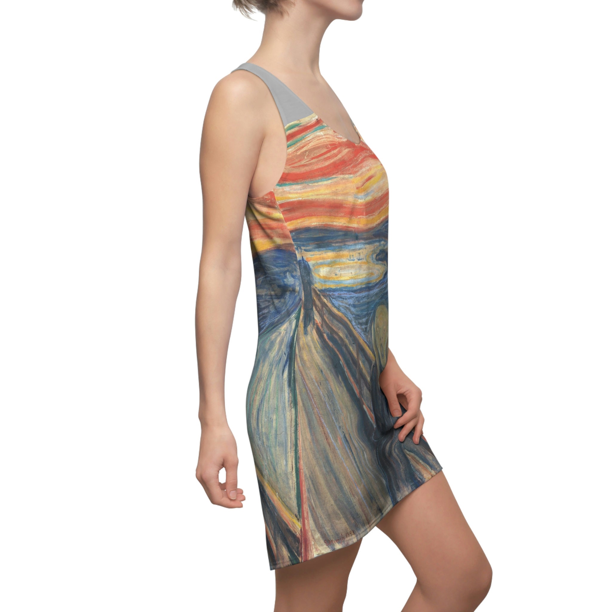 The Scream by Edvard Munch Mini Dress ,all Over Aesthetic Art Dress ...