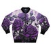 Purple Roses Bomber Jacket ,men's AOP Bomber Jacket,vintage Flowers ...