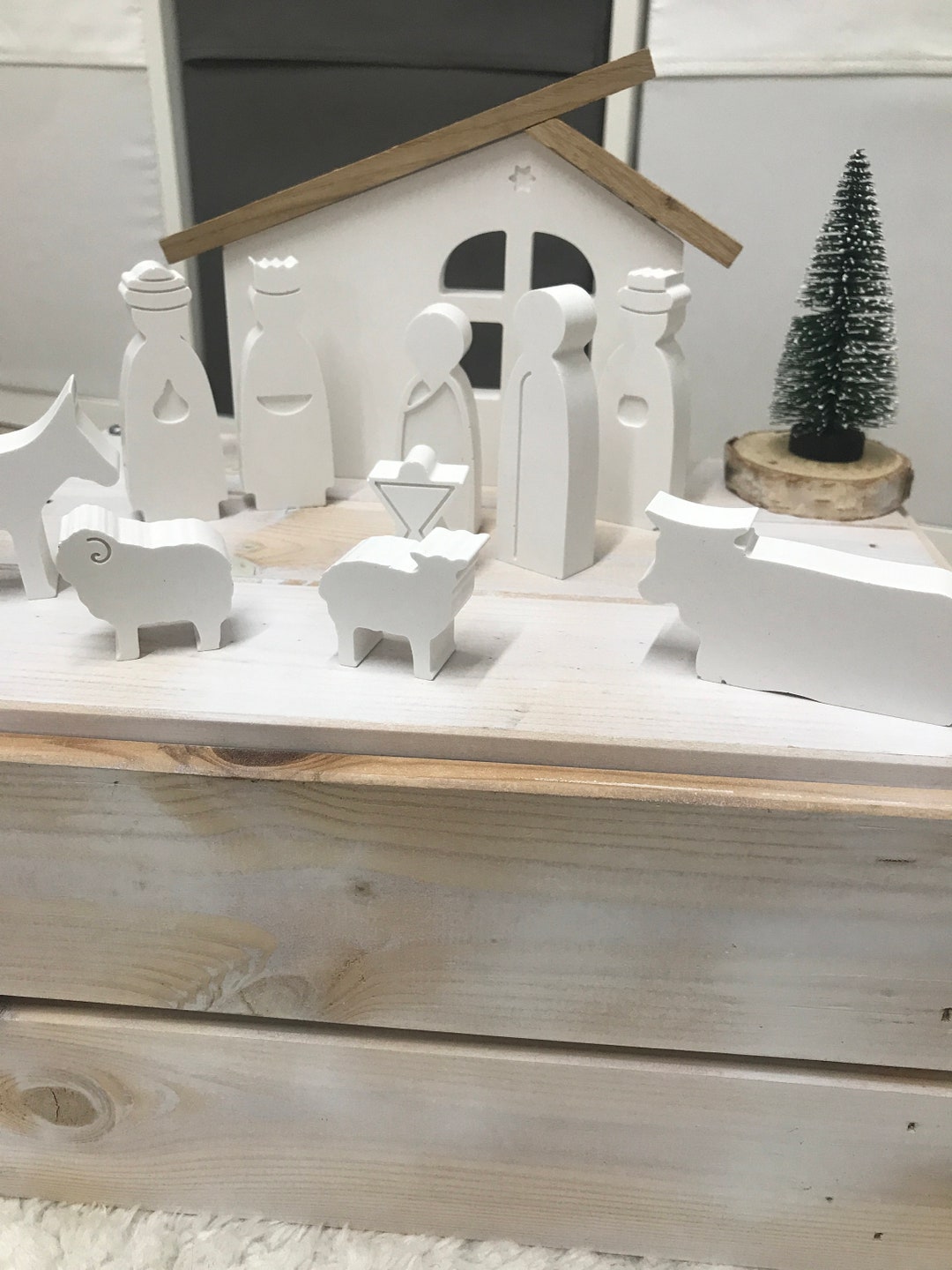 Beautiful Christmas Nativity Scene With Optional Wooden Roof - Etsy