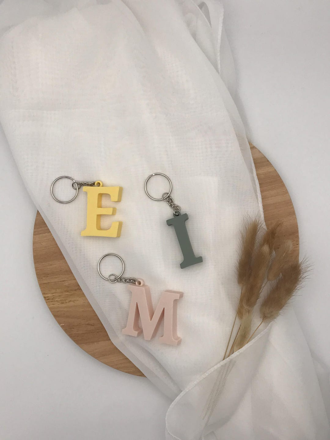 3D Printed Letter Keychains – Alphabet Pendants From A to Z - Etsy