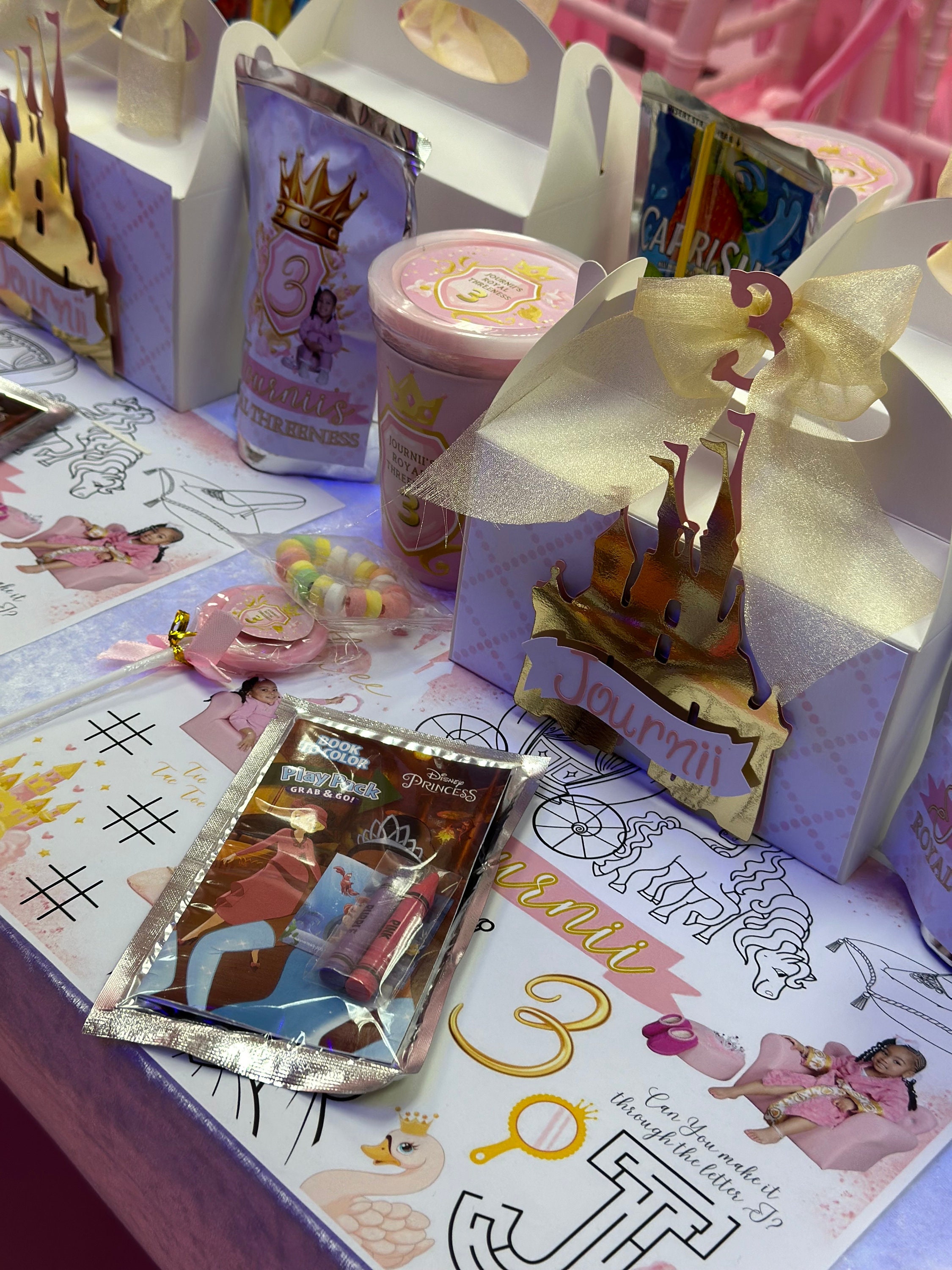 Pink & Gold Princess Favor Box - Etsy