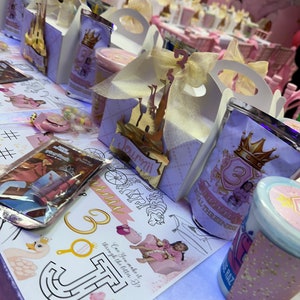 Pink & Gold Princess Favor Box - Etsy