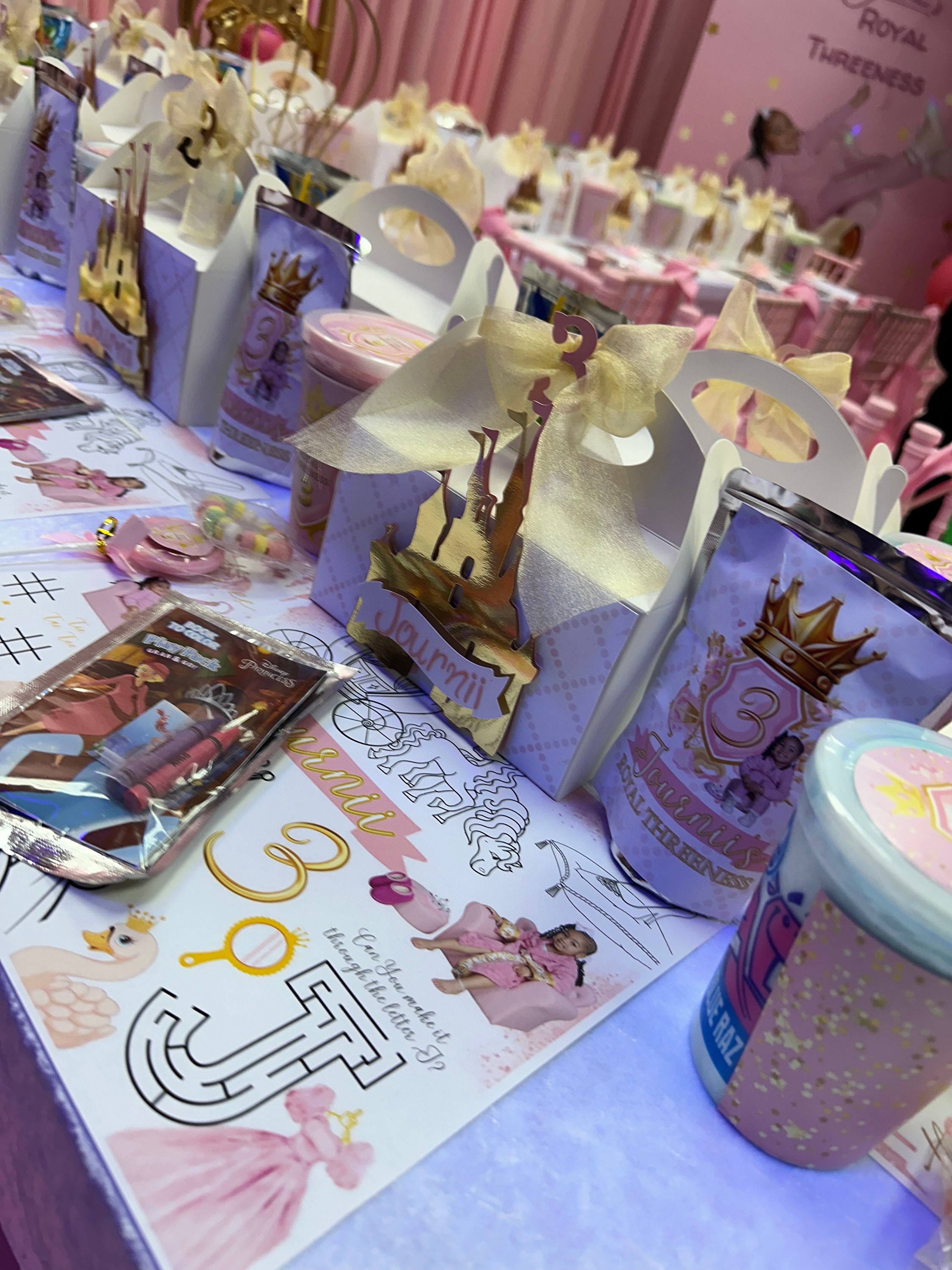 Pink & Gold Princess Favor Box - Etsy