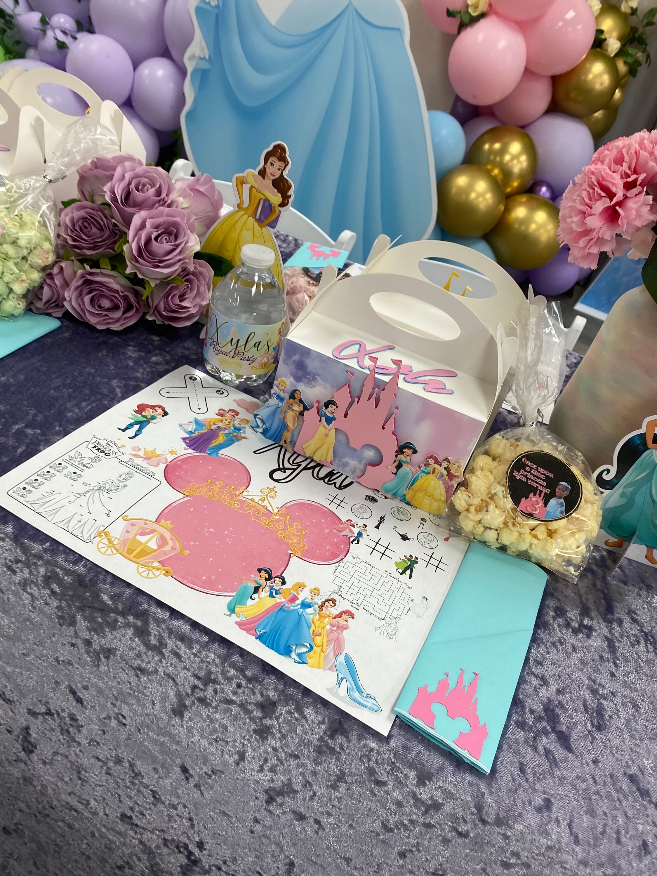 Disney Princess Activity Placemat coloring Sheets - Etsy