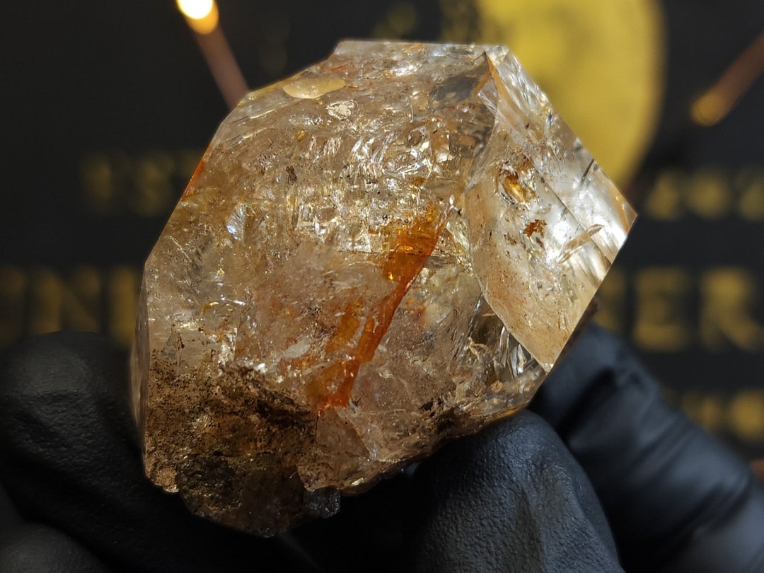 Herkimer Diamond Crystal With Rare Red Hematite Inclusion 51g - Etsy