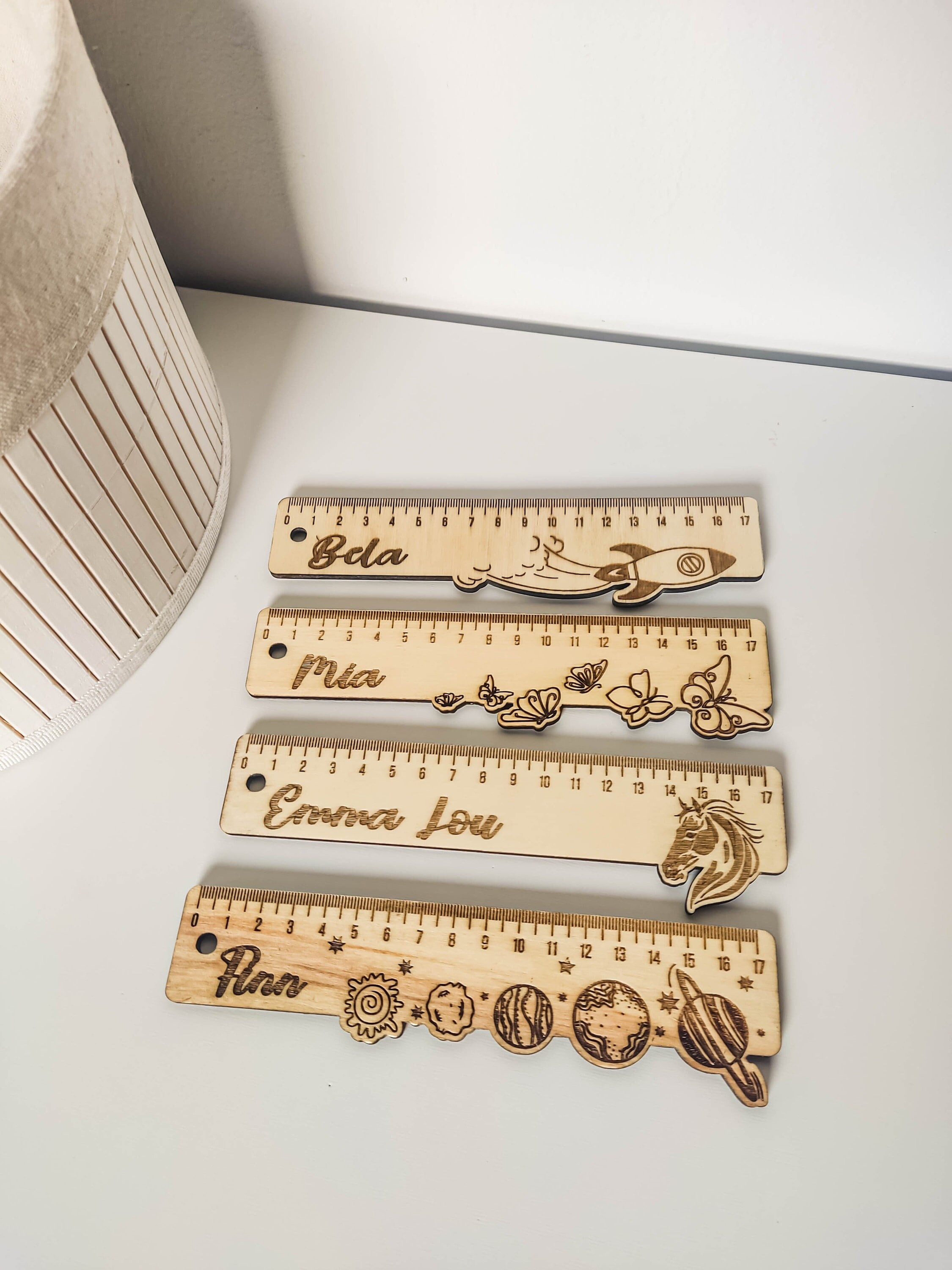 Personalised Wooden Ruler Laser Engraved Ruler Custom School Supply ...