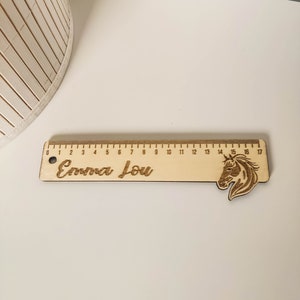 Personalised Wooden Ruler Laser Engraved Ruler Custom School Supply ...