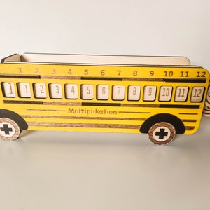 Wooden Maths Bus: Learn Multiplication 1-12 Preschool Materials Back to ...