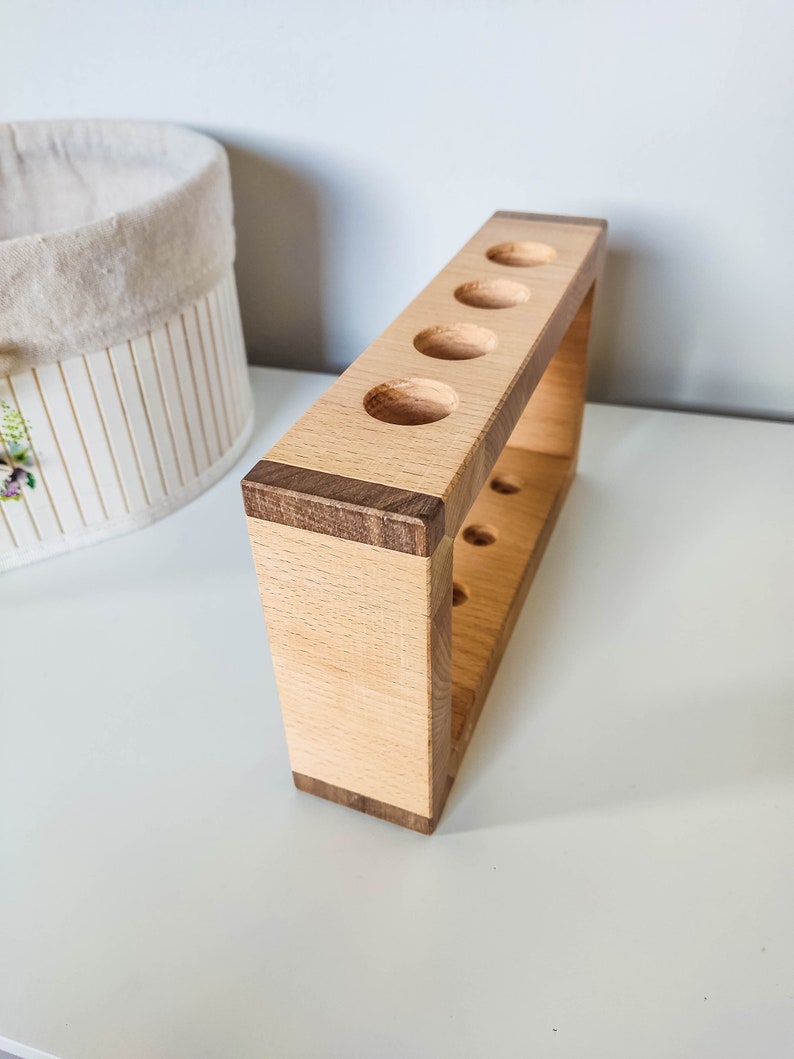 Solid Wood Toothbrush Holder Holder for Toothbrushes or Make-up Brushes ...
