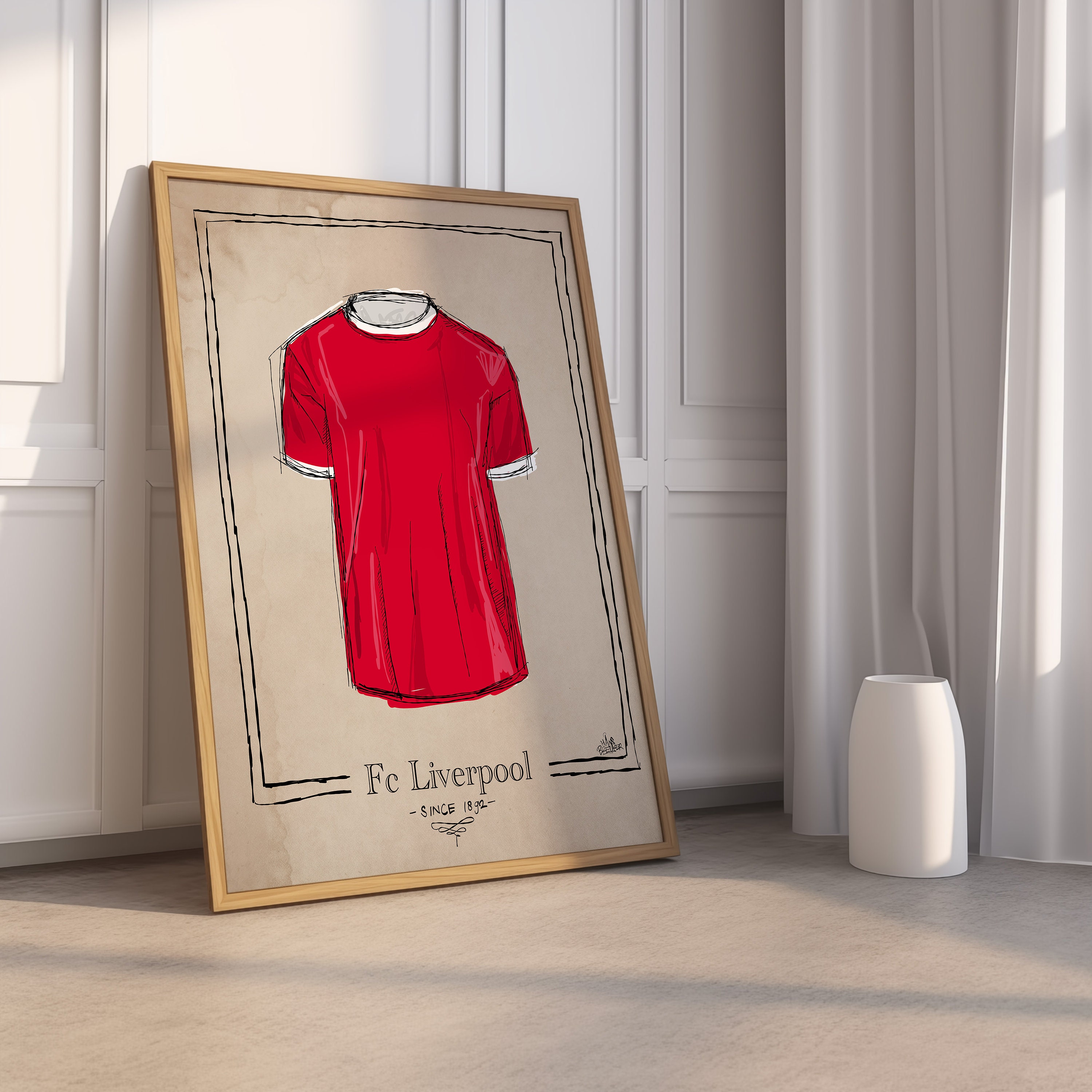 Liverpool poster. Liverpool jersey. Soccer fan.. England. Premier ...