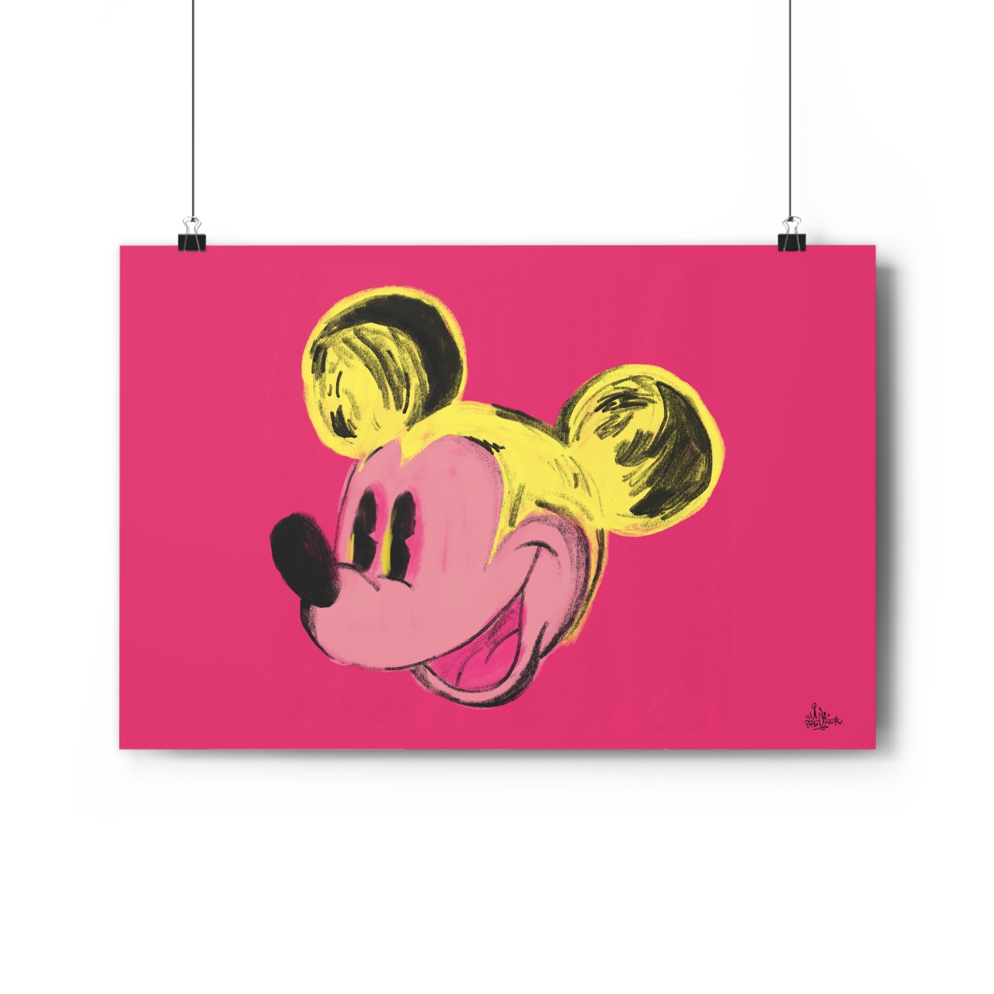 Mickey Mouse Pop Art Andy Warhol Screen Print. Mickey Mouse by Hans ...