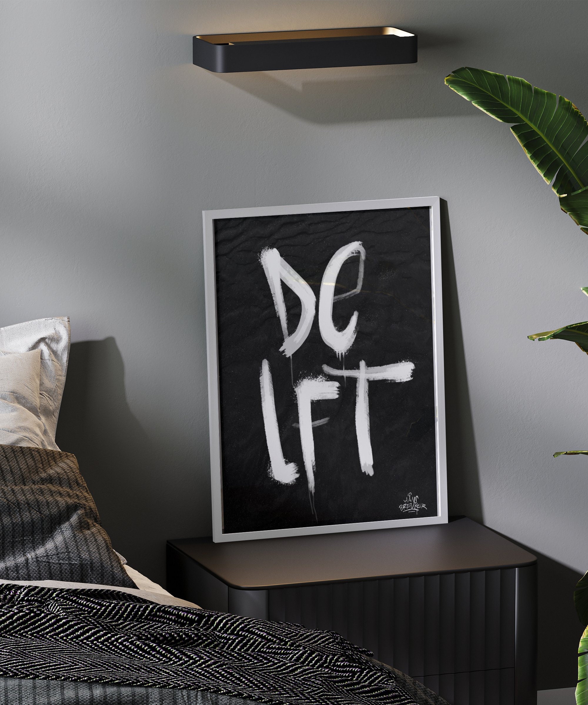 Delft Callography City Poster. Urban Art. Print. Poster. Modern Art ...