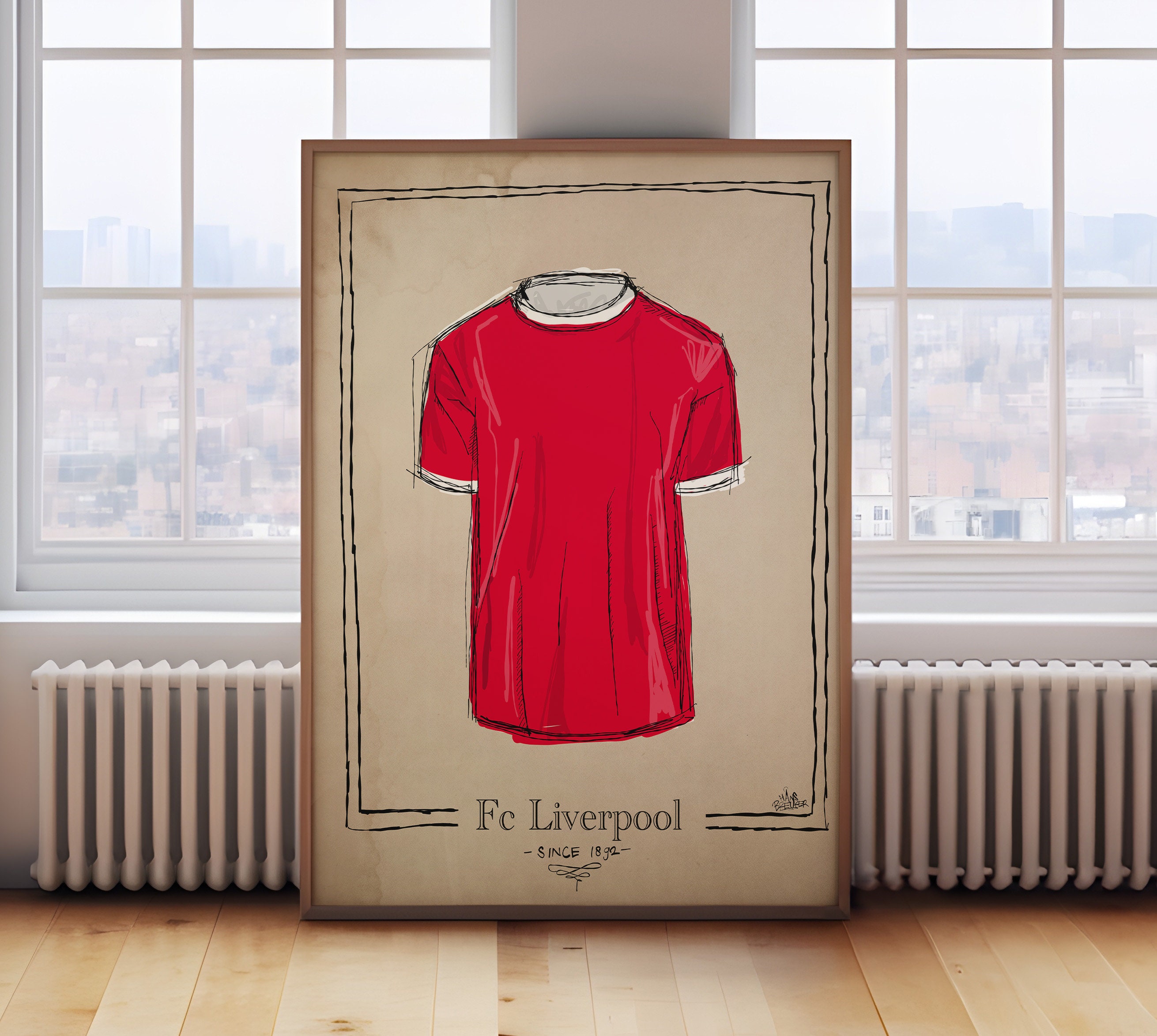 Liverpool poster. Liverpool jersey. Soccer fan.. England. Premier ...