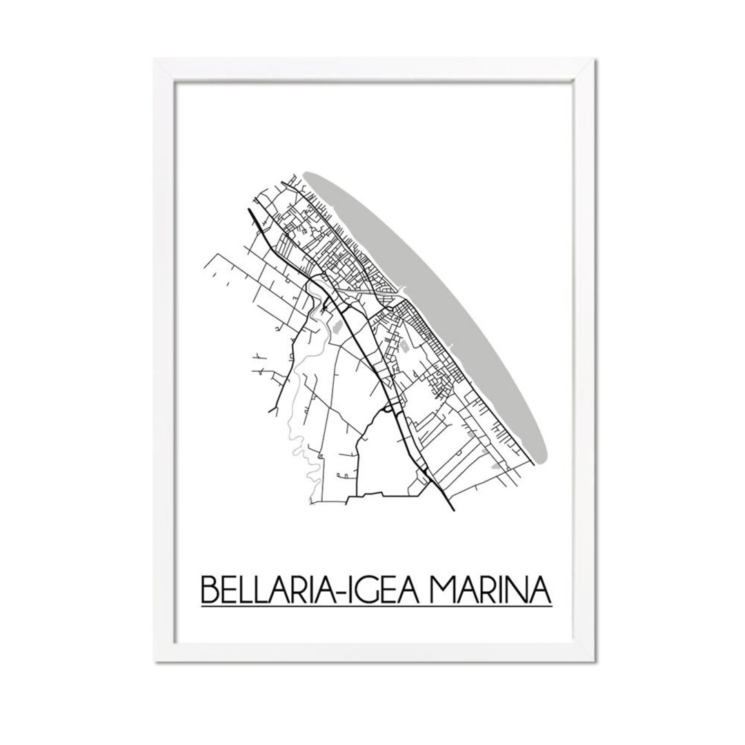 Bellaria Idea Marina Cheapest City Map Posters on Etsy.city Map of ...