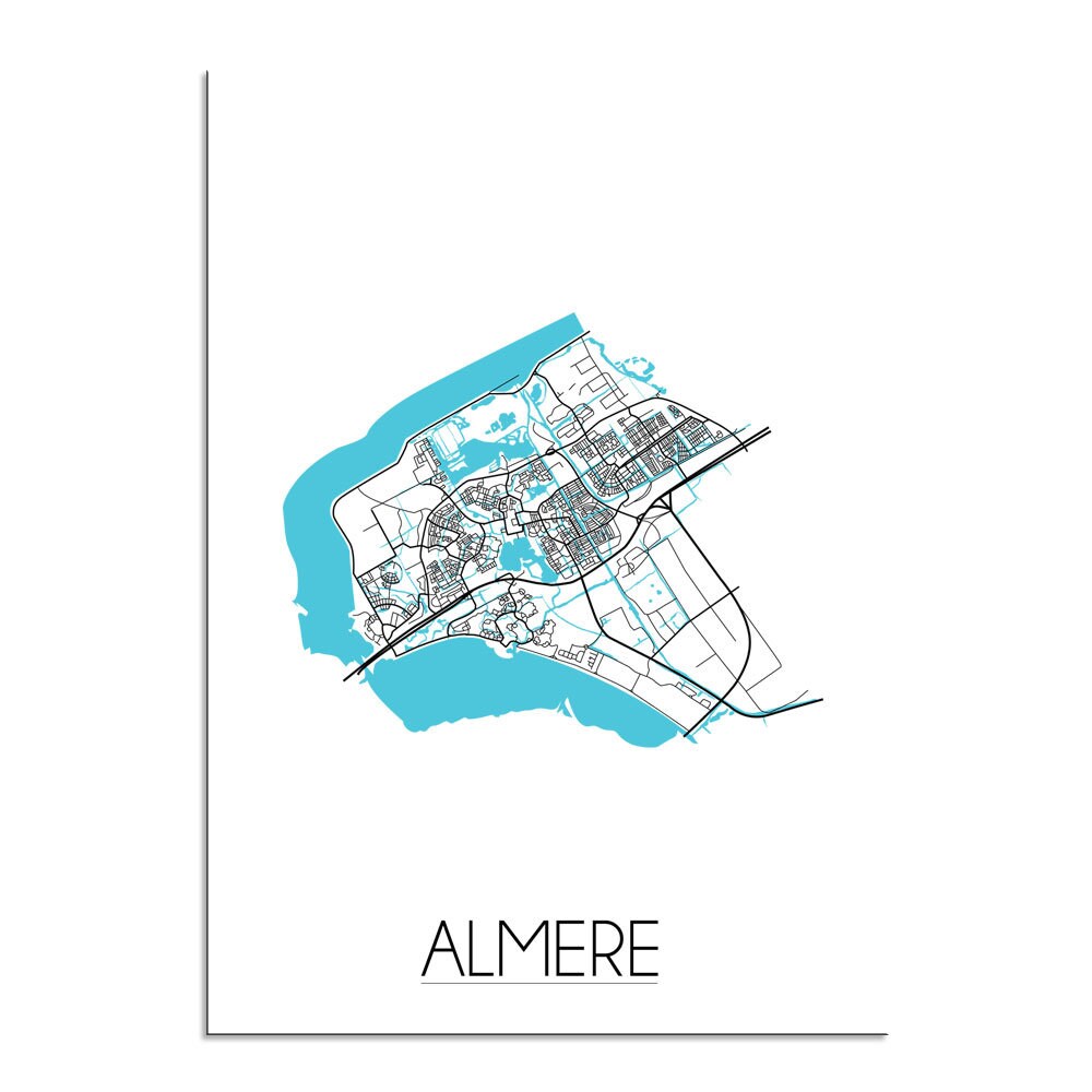 Almere City Map Cheapest City Map Posters on Etsy. Almere City Map ...