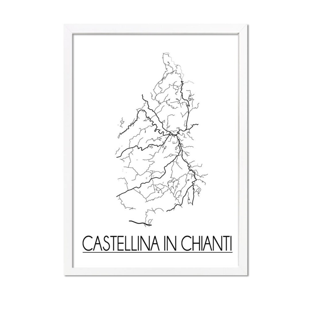 Castellina in Chianti Cheapest City Map Posters on Etsy. Castellina in ...