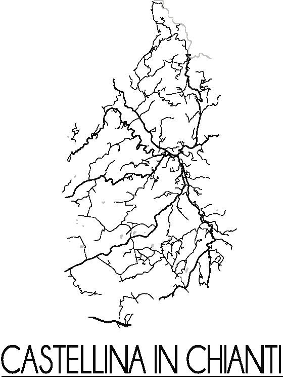 Castellina in Chianti Cheapest City Map Posters on Etsy. Castellina in ...