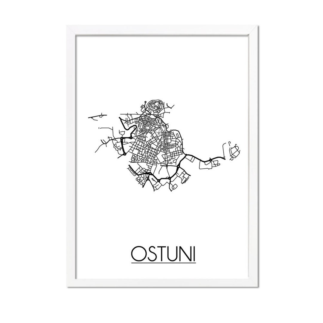 Ostuni Cheapest City Map Posters on Etsy. Ostuni City Map. Ostuni City ...