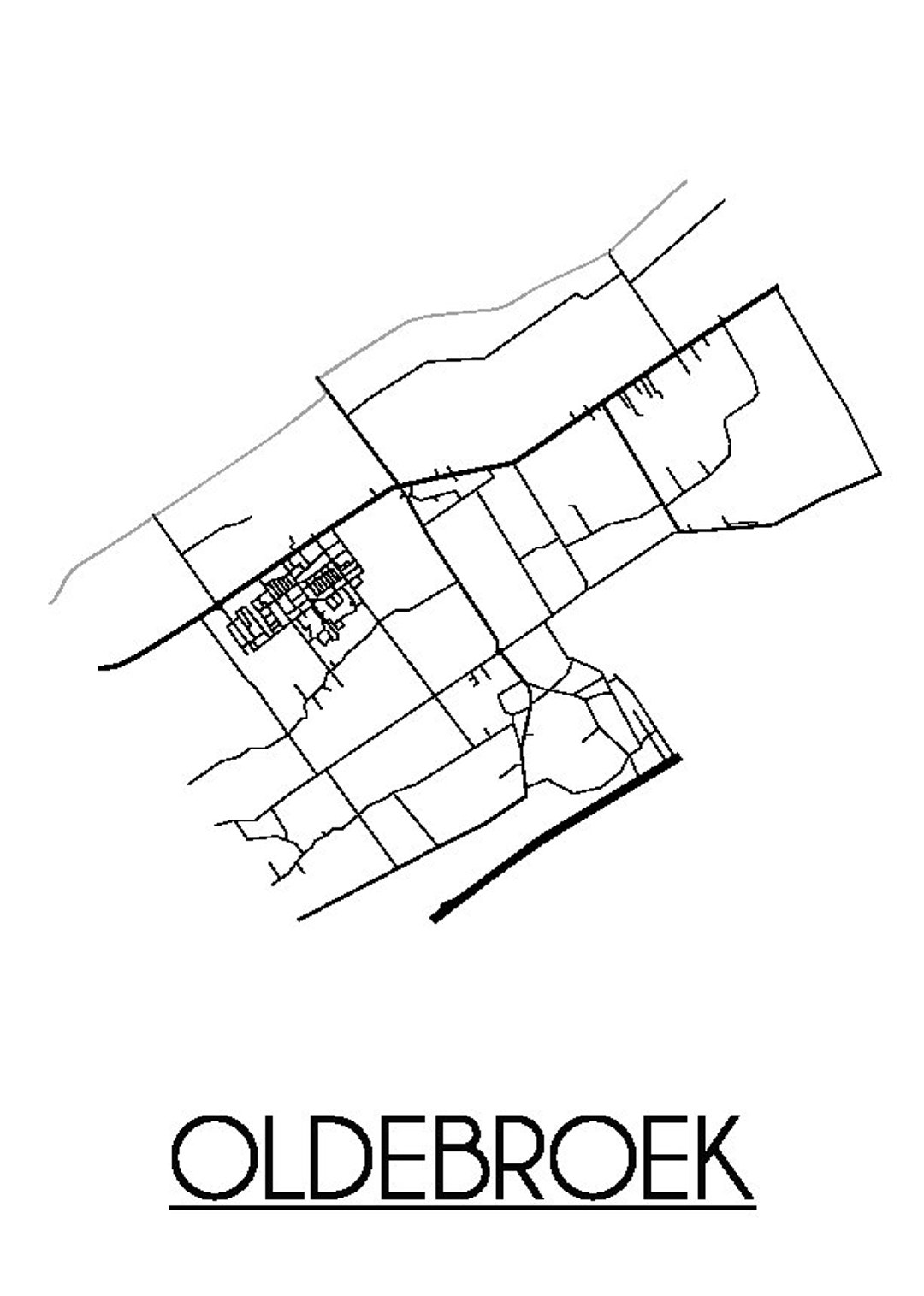Oldebroek Cheapest City Map Posters on Etsy. City Map of Oldebroek ...