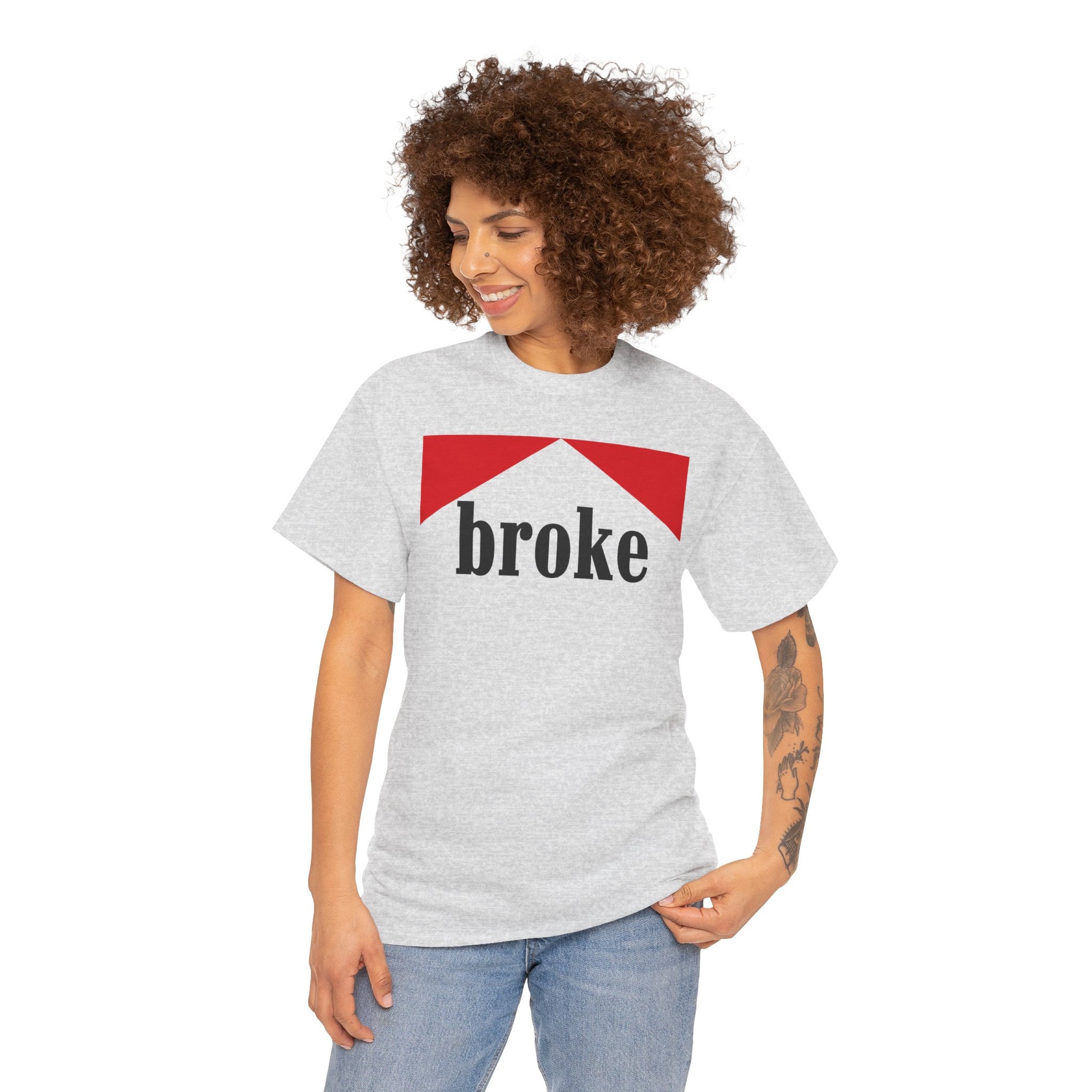 BROKE, Tshirt With Text, Broke, in Other Words: Bankrupt. Skeer. Broke ...