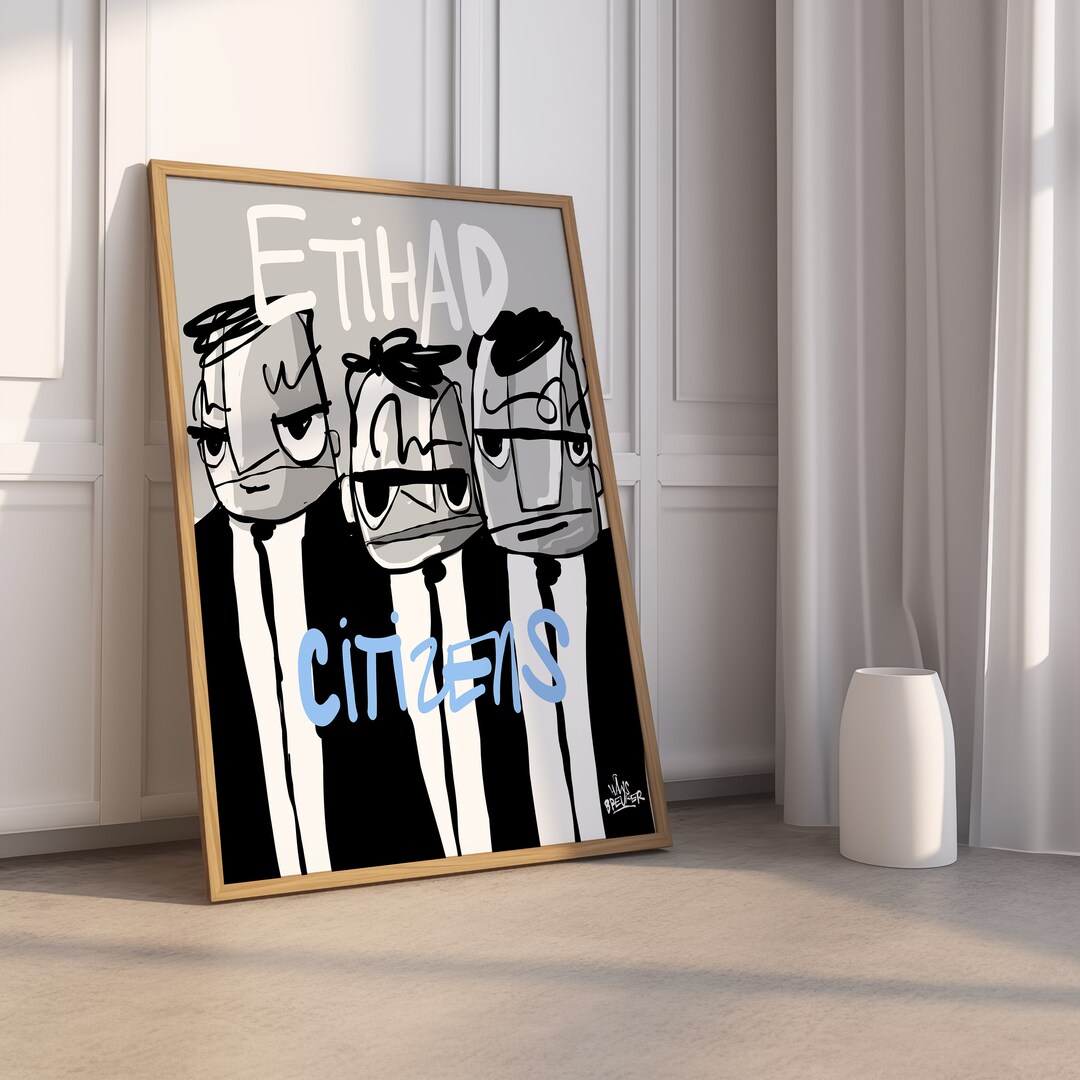 Etihad. Citizens. Etihad Poster. Manchester City Fans. Print. Soccer ...