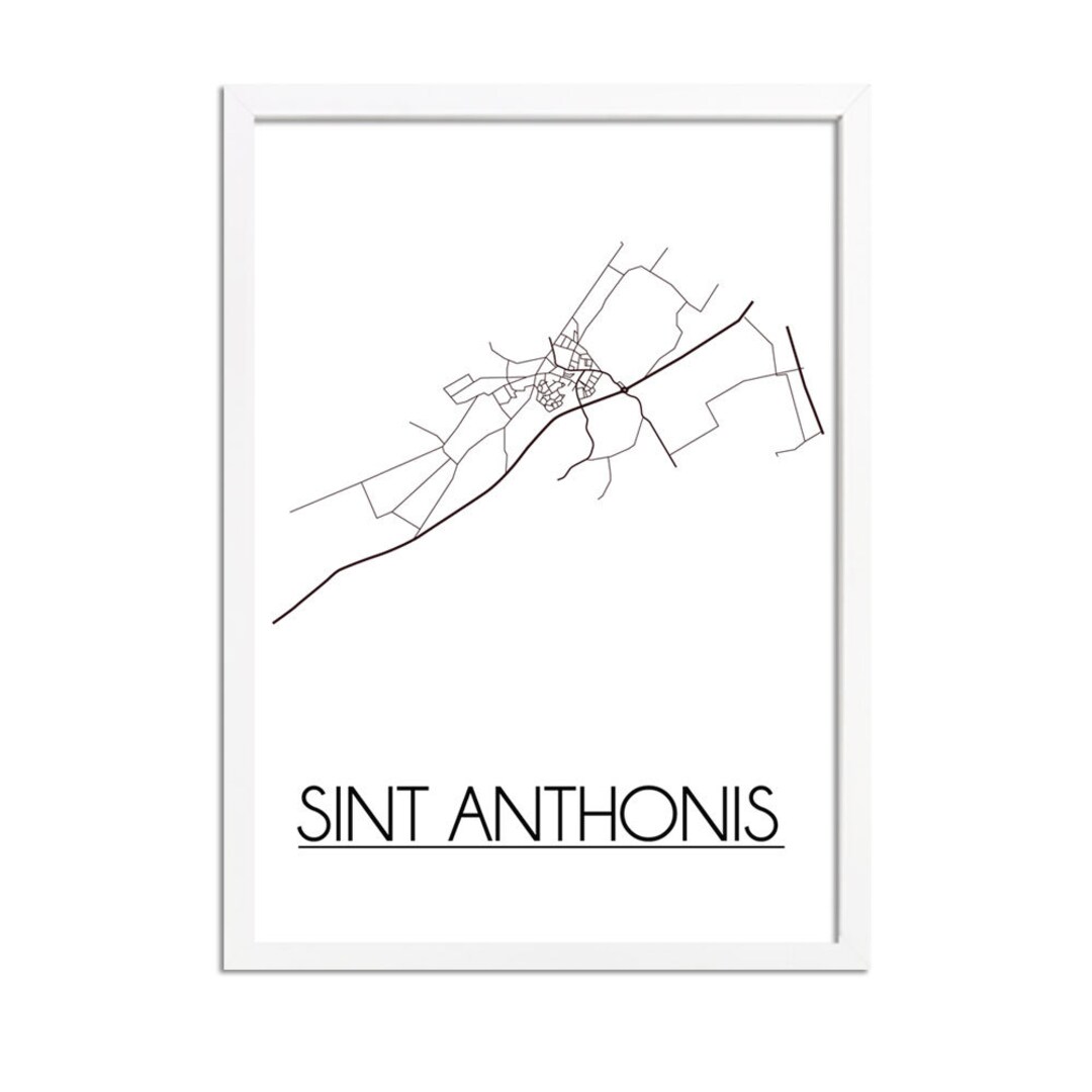 Sint Anthonis Cheapest City Map Posters on Etsy. City Map of Sint ...