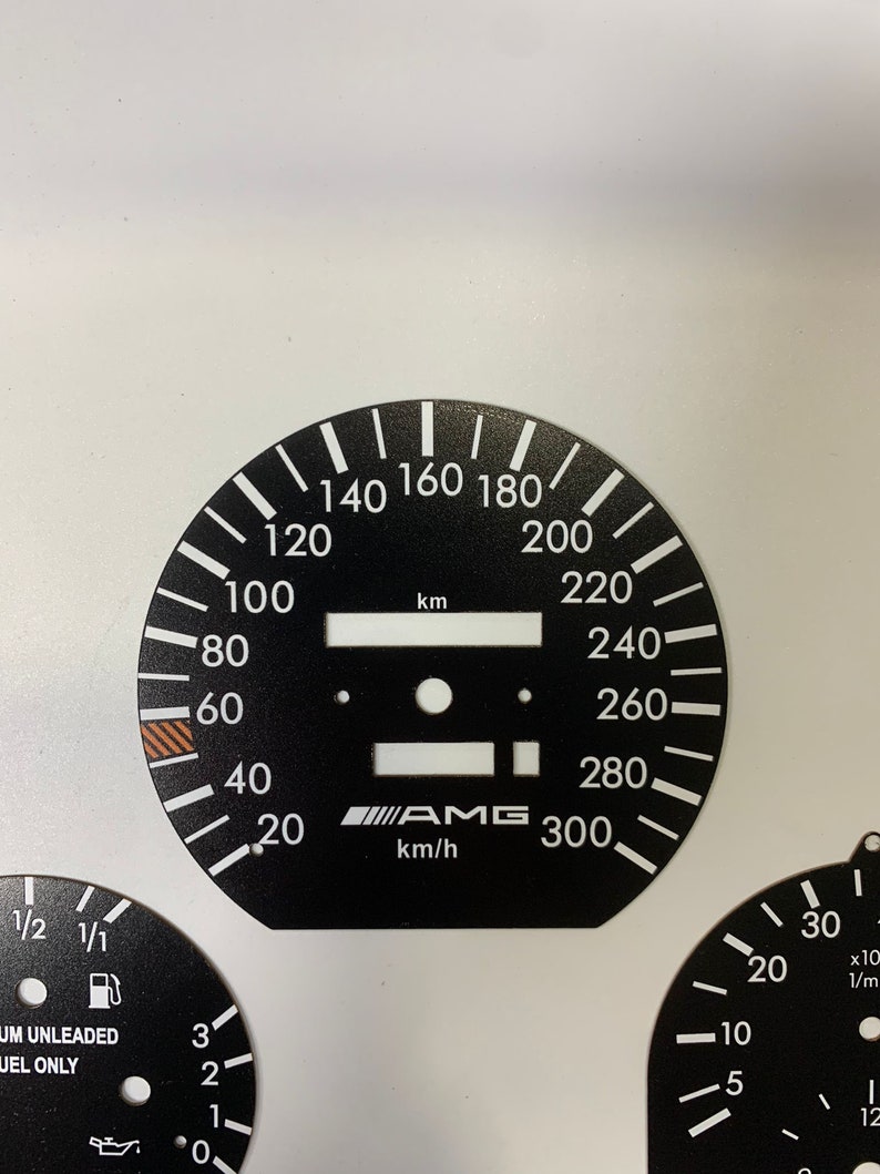 For Mercedes Benz W201 190 PVC INDICATOR DASBOARD Amg Style Speedmeter ...