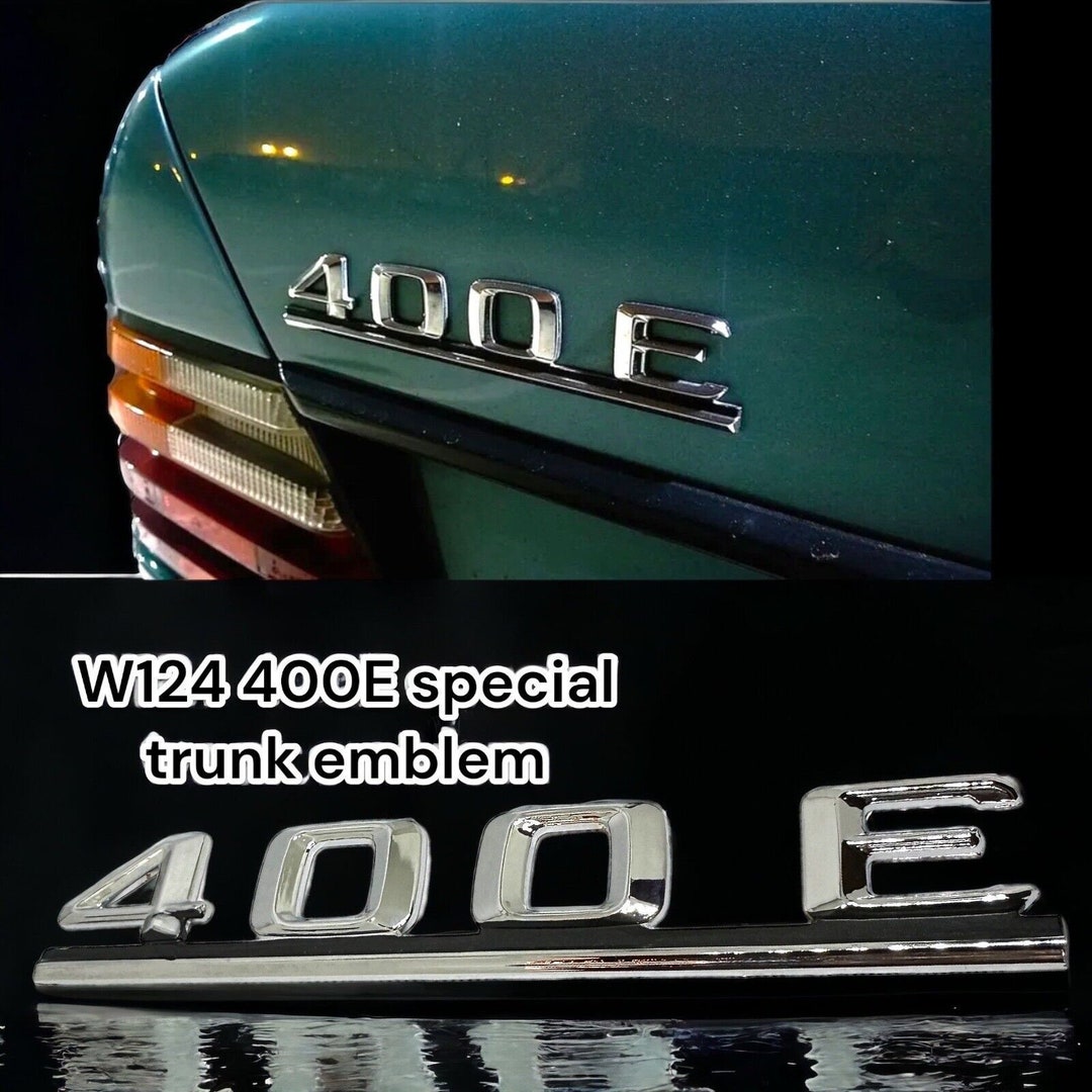For Mercedes W124 400E Emblem Rear Trunk Boot Badge Chrome Ref ...