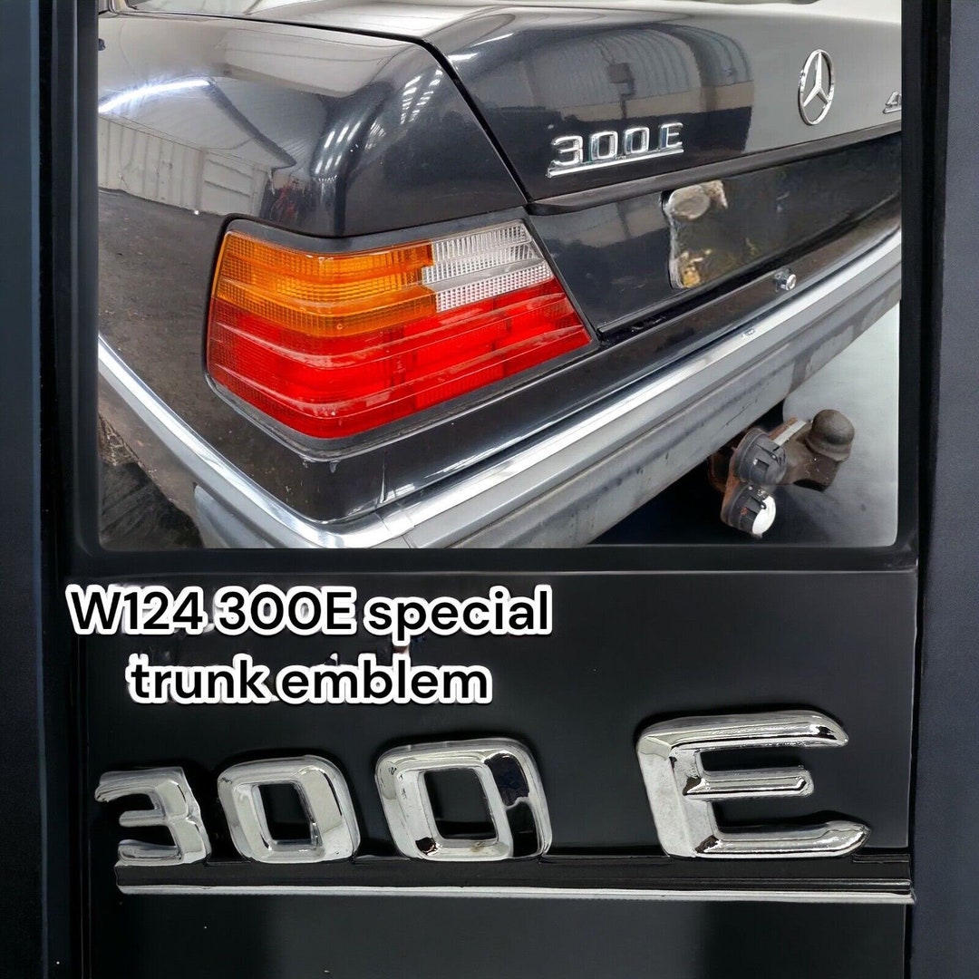 For Mercedes W124 300E Emblem Rear Trunk Boot Badge Chrome Ref ...