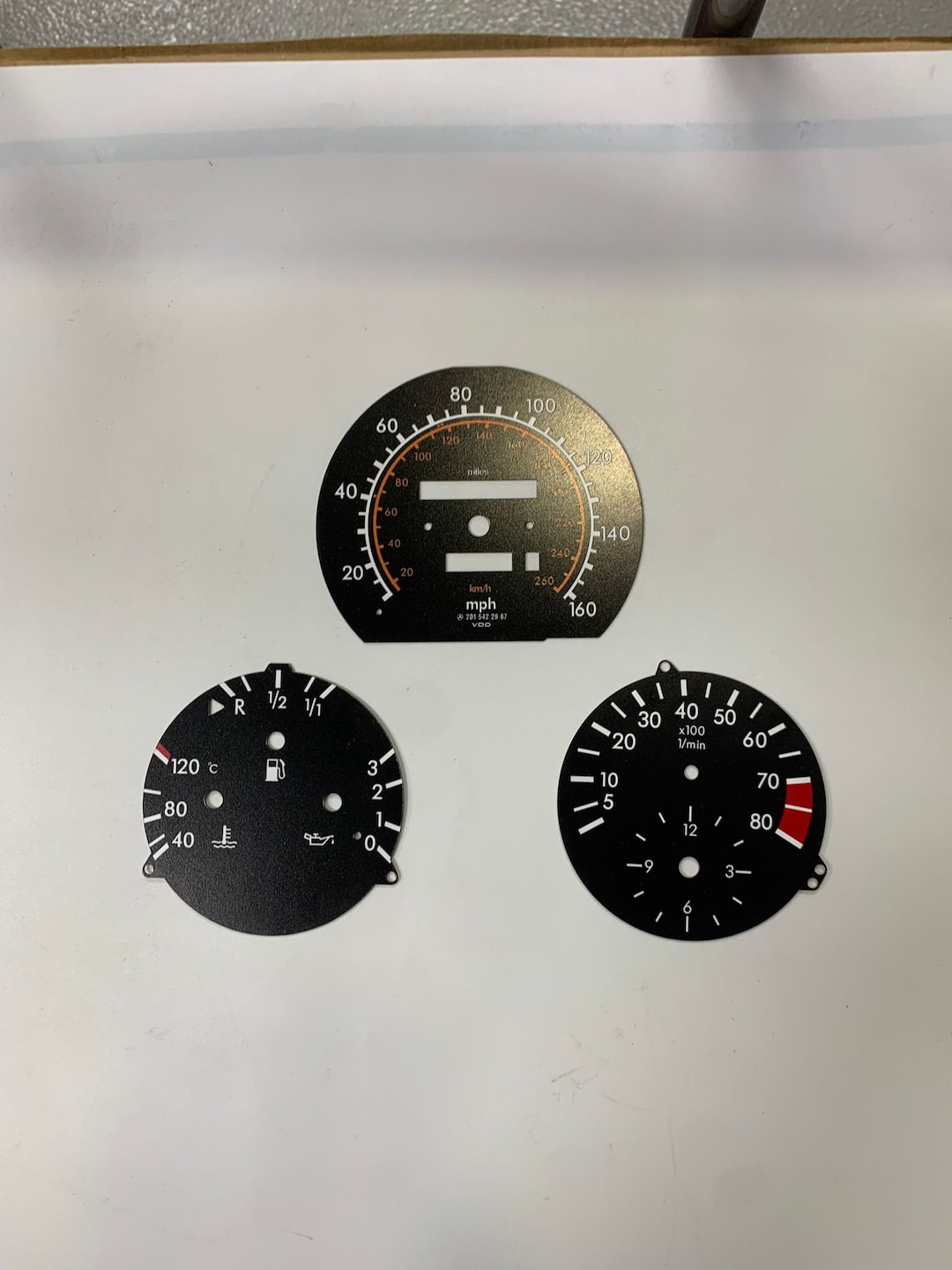 For Mercedes Benz W126 C126 Gauge Face Compatible PVC INDICATOR ...