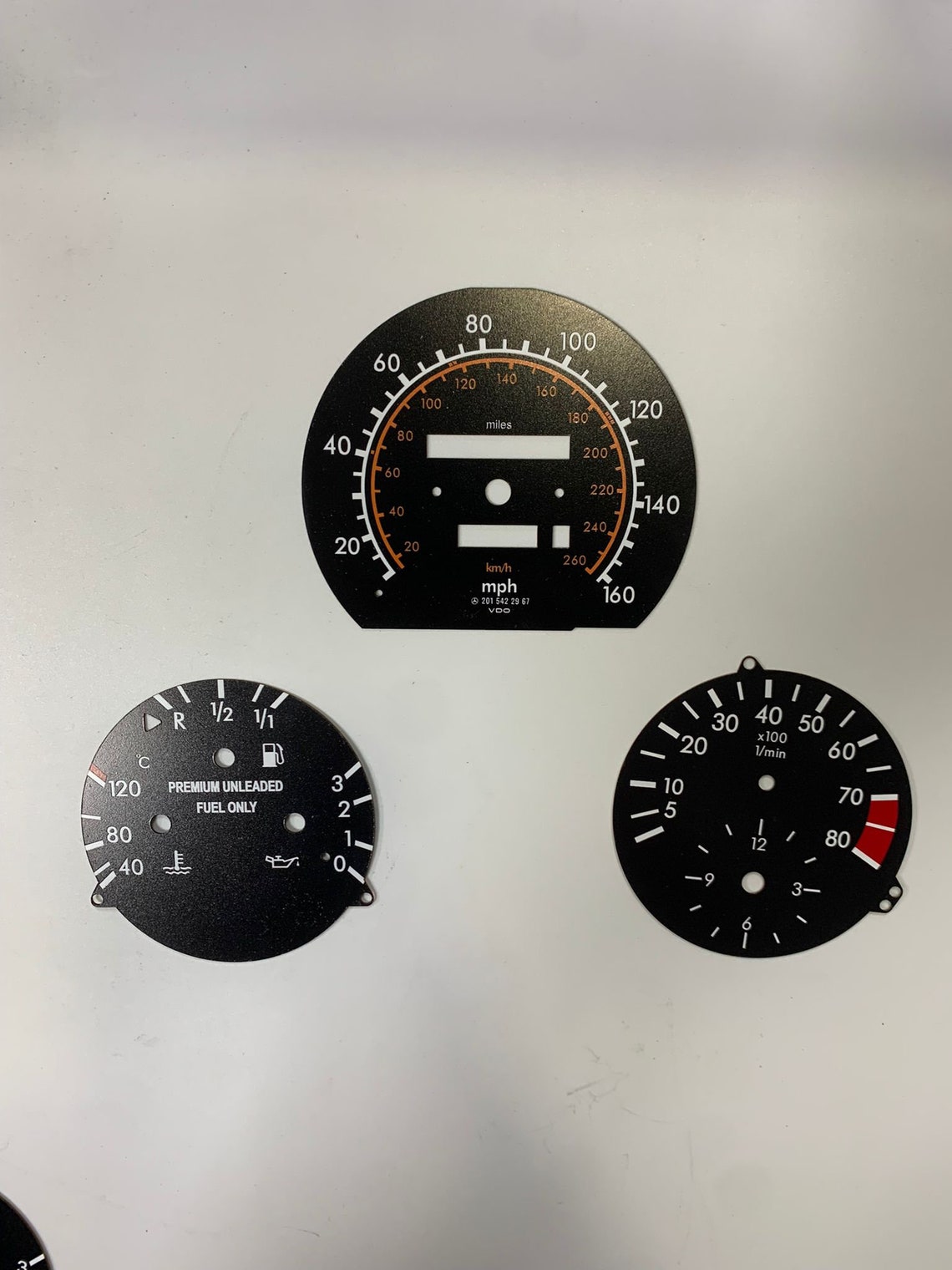 For Mercedes Benz W124 C124 S124 A124 Gauge Face Compatible PVC ...