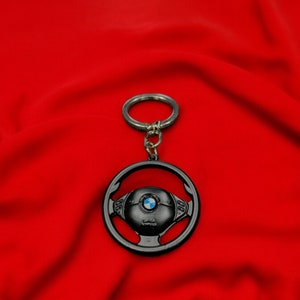 BMW E39 Black Steering Wheel Keychain - Etsy
