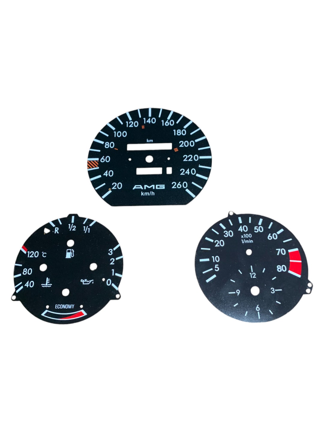 For Mercedes Benz W124 C124 S124 A124 Gauge Face Compatible PVC ...
