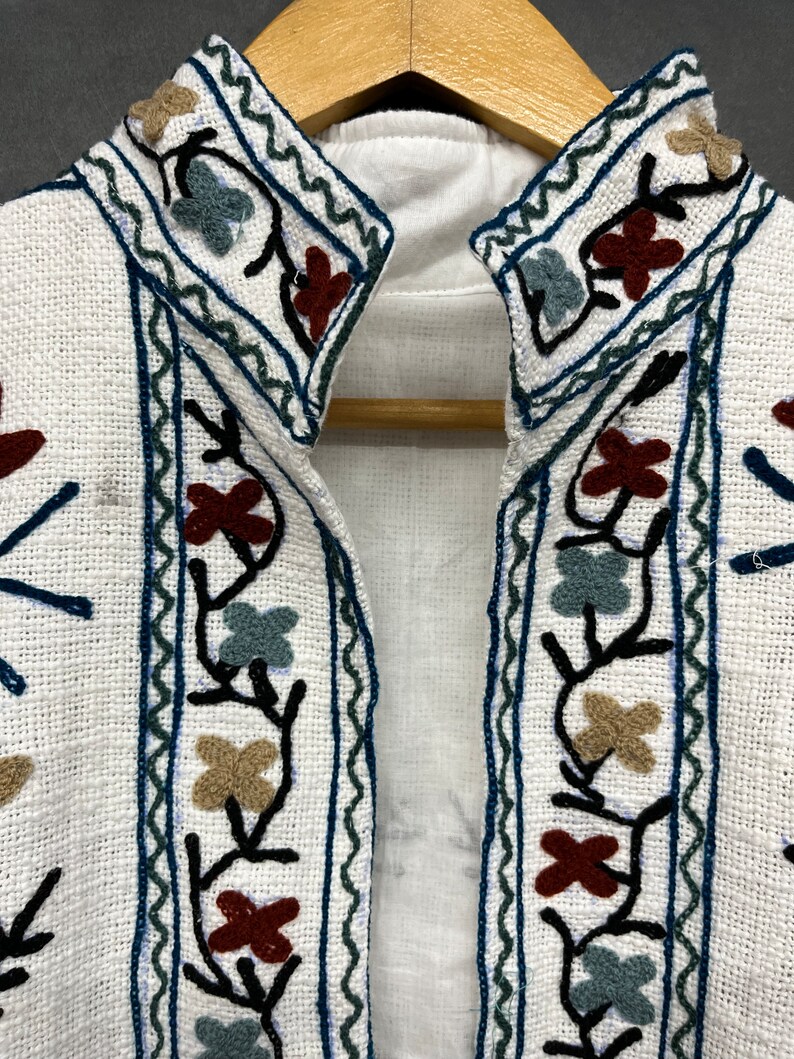 TNT Fabric Suzani Jacket, Suzani Embroidery Sleeves Less Jacket, Winter ...