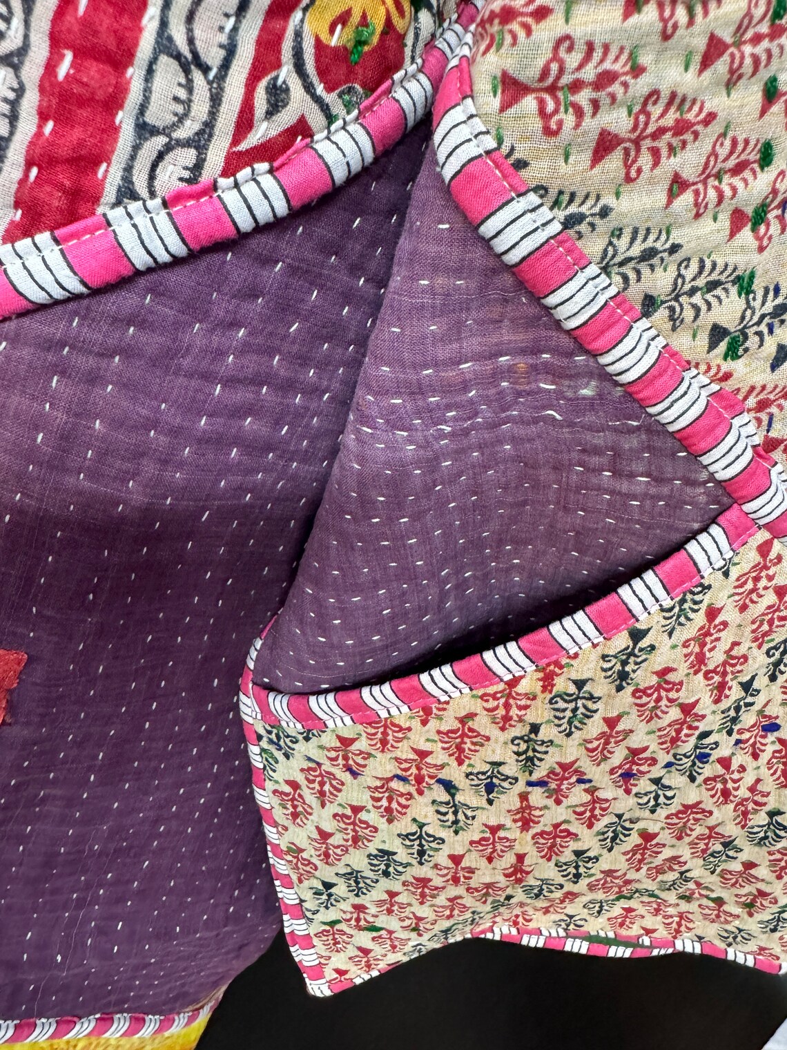 Vintage Kantha Quilted Jacket Vest Coat, Handmade Cotton Vest Jacket ...
